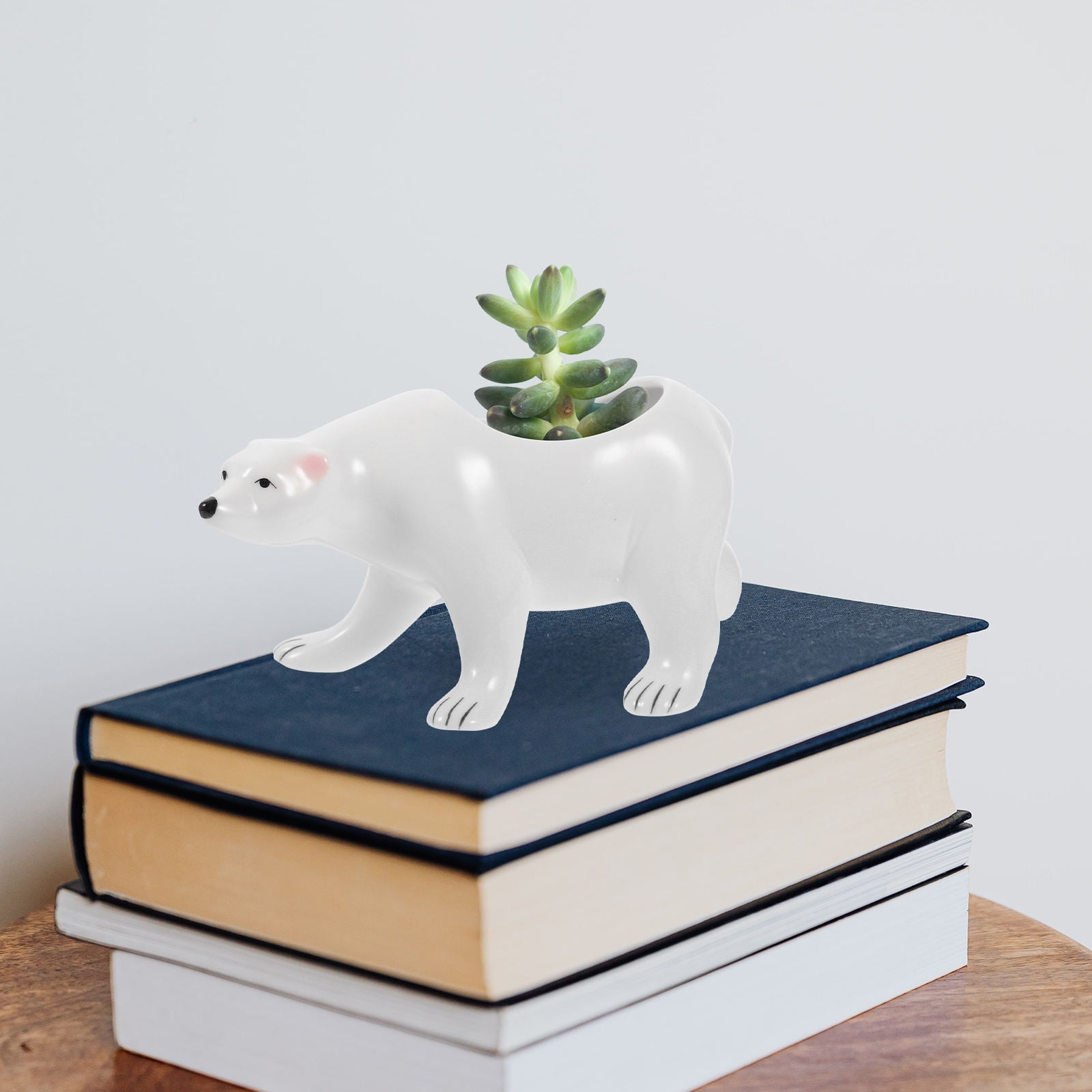 FRCOLOR Polar Bear Flower Pot Plant Indoor Pots Succulent Planters ...