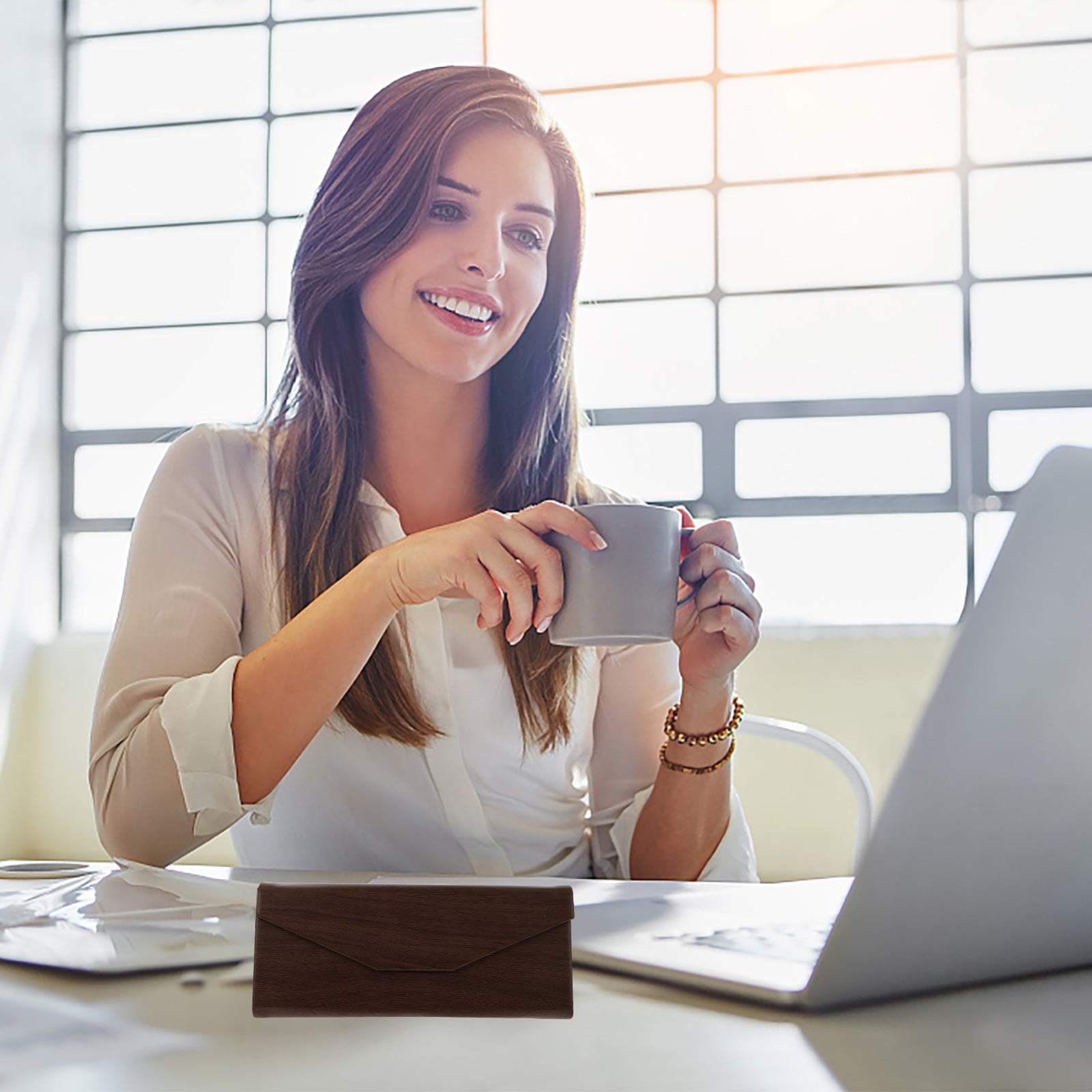 FRCOLOR Portable Eyeglass Storage Case PU Glasses Container Assorted ...