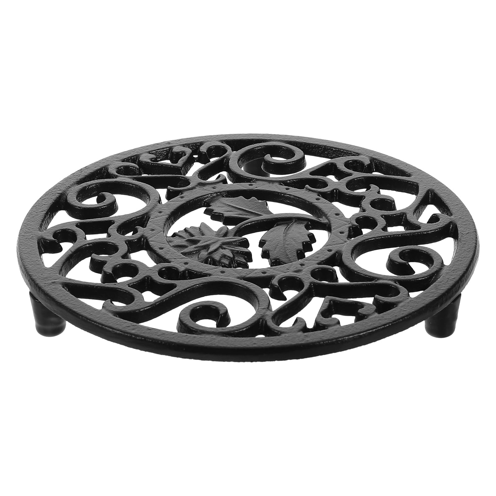 FRCOLOR Pot Racks and Pot Mats Cast Holder 13.50X13.50X1.70CM Black ...