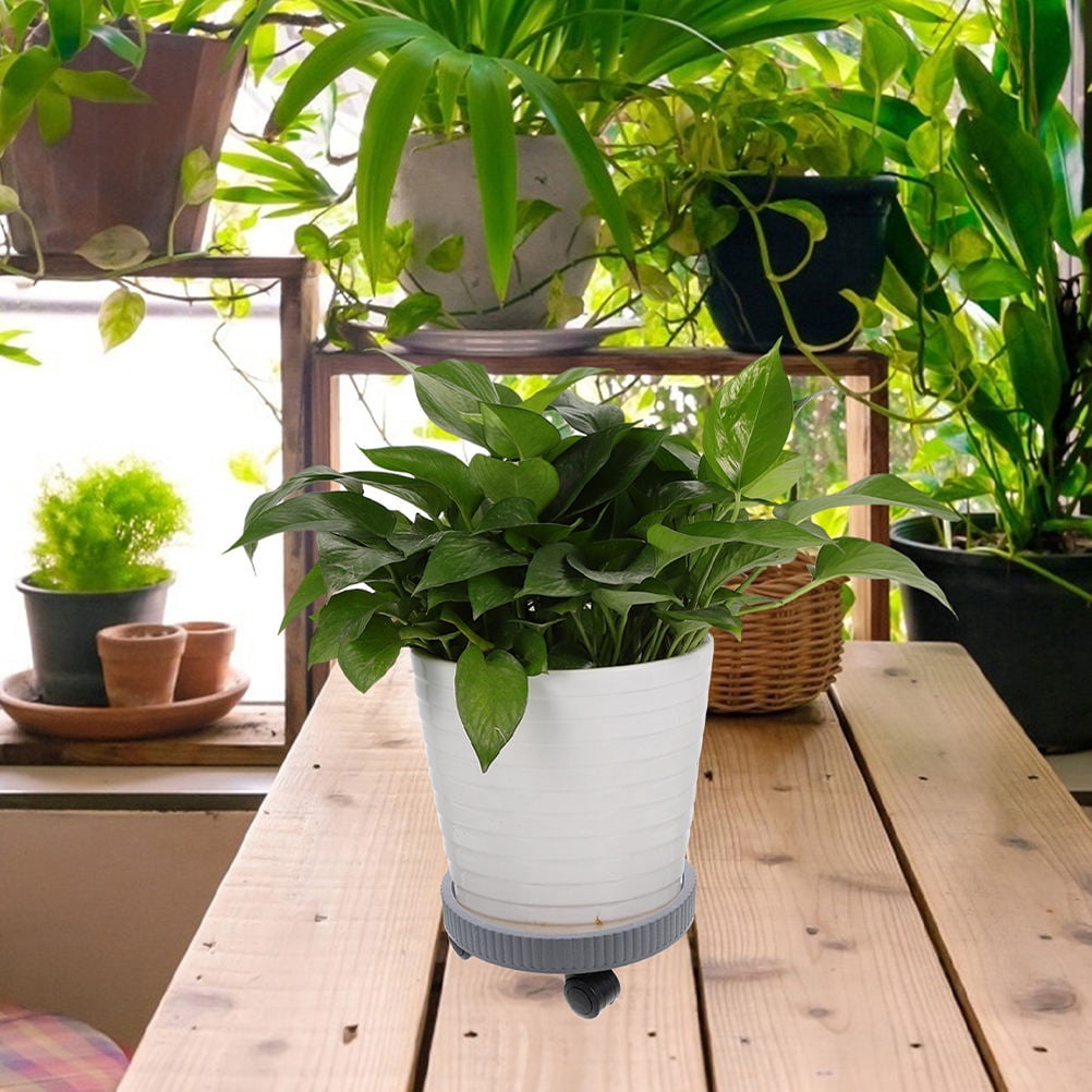 FRCOLOR Potted Plant Trays Movable Stand Planter Base Saucer Indoor ...