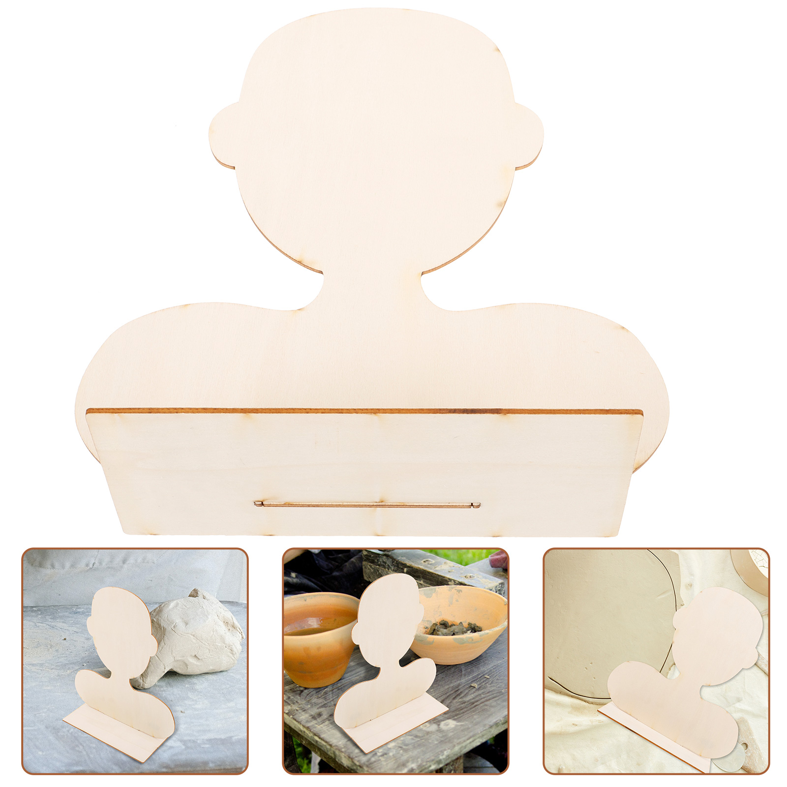 FRCOLOR Pottery Art Board Portrait Wood Board Portrait Shaped Board ...