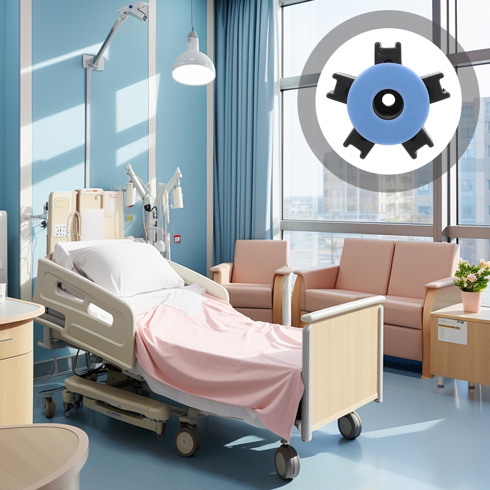 FRCOLOR Practical Clinic Supply 1 Set IV Pole Base with Nylon Wheels ...