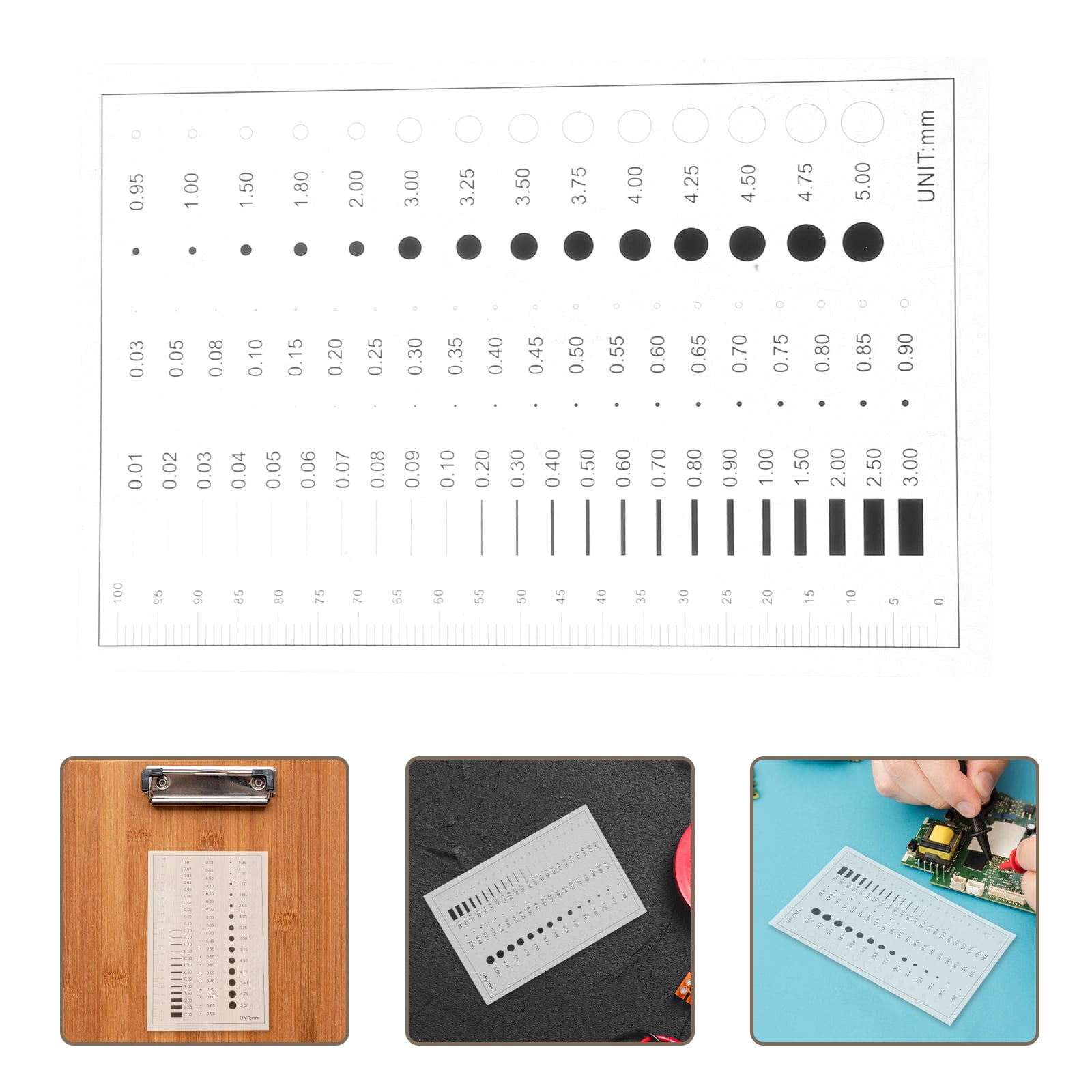 FRCOLOR Precision Measuring Tool Line Width Defects Flaw Detection Film ...