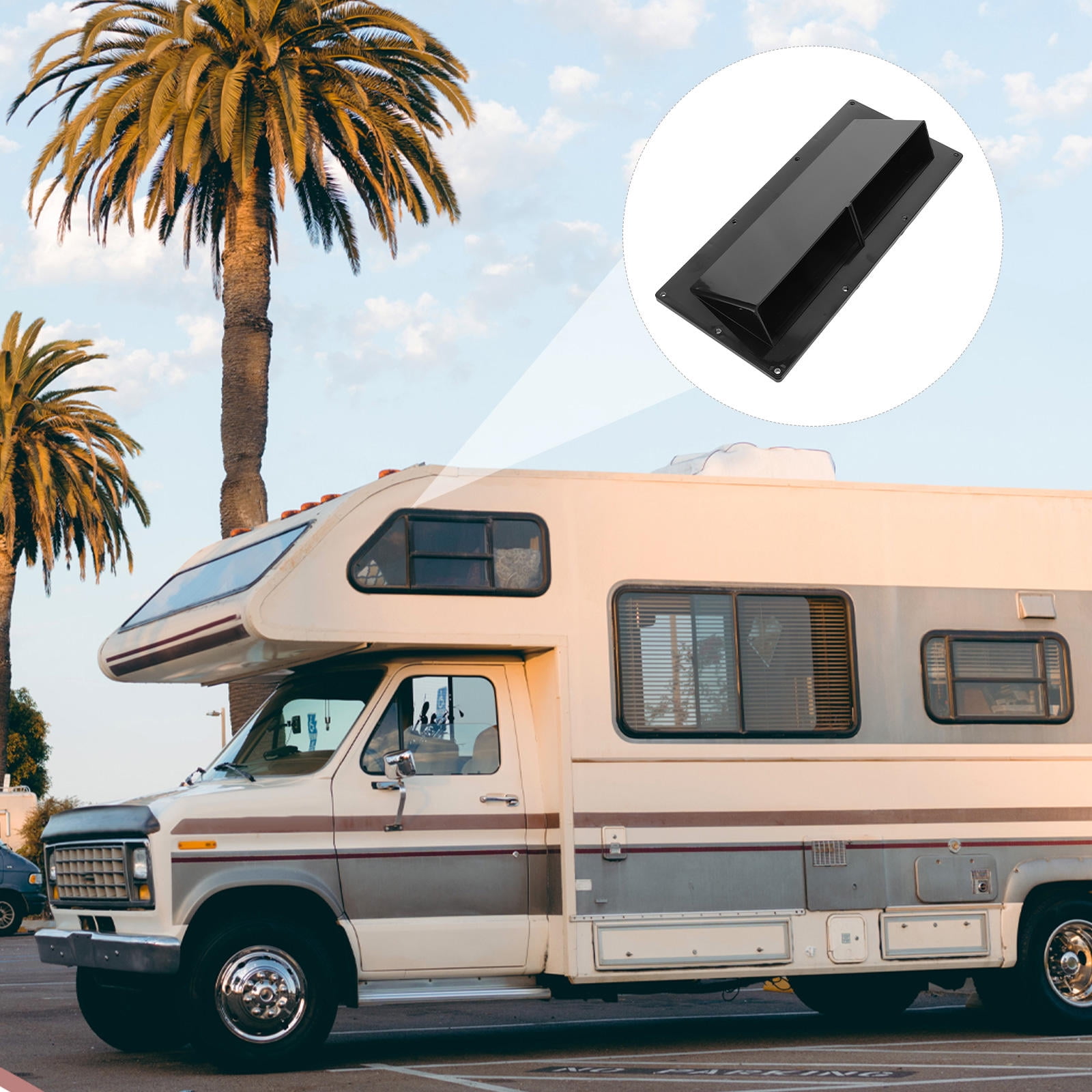 FRCOLOR Precision RV Range Hood Vent Cover 1 Set Camper Exhaust Sidewall Floor Vent Covers for ...