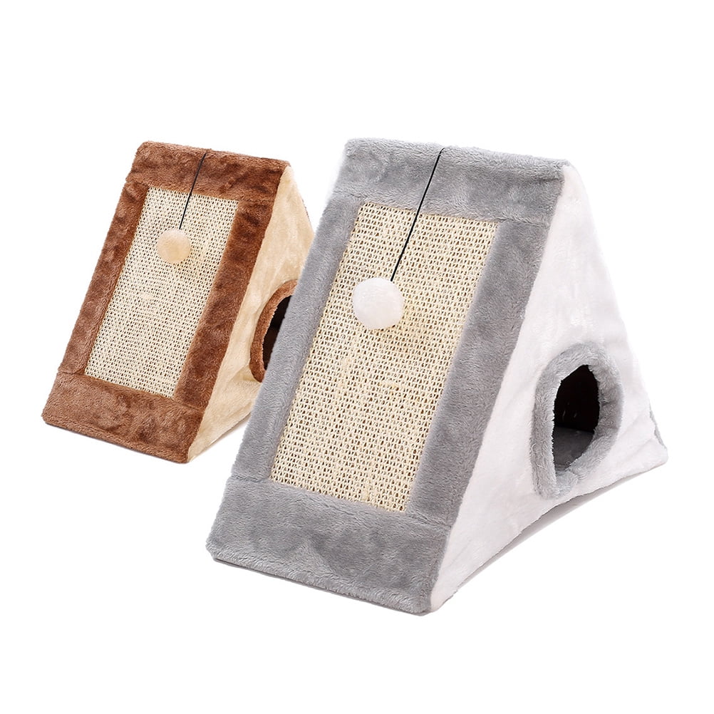 FRCOLOR Premium Cat Cave Bed and Scratching Post Lining and Double ...