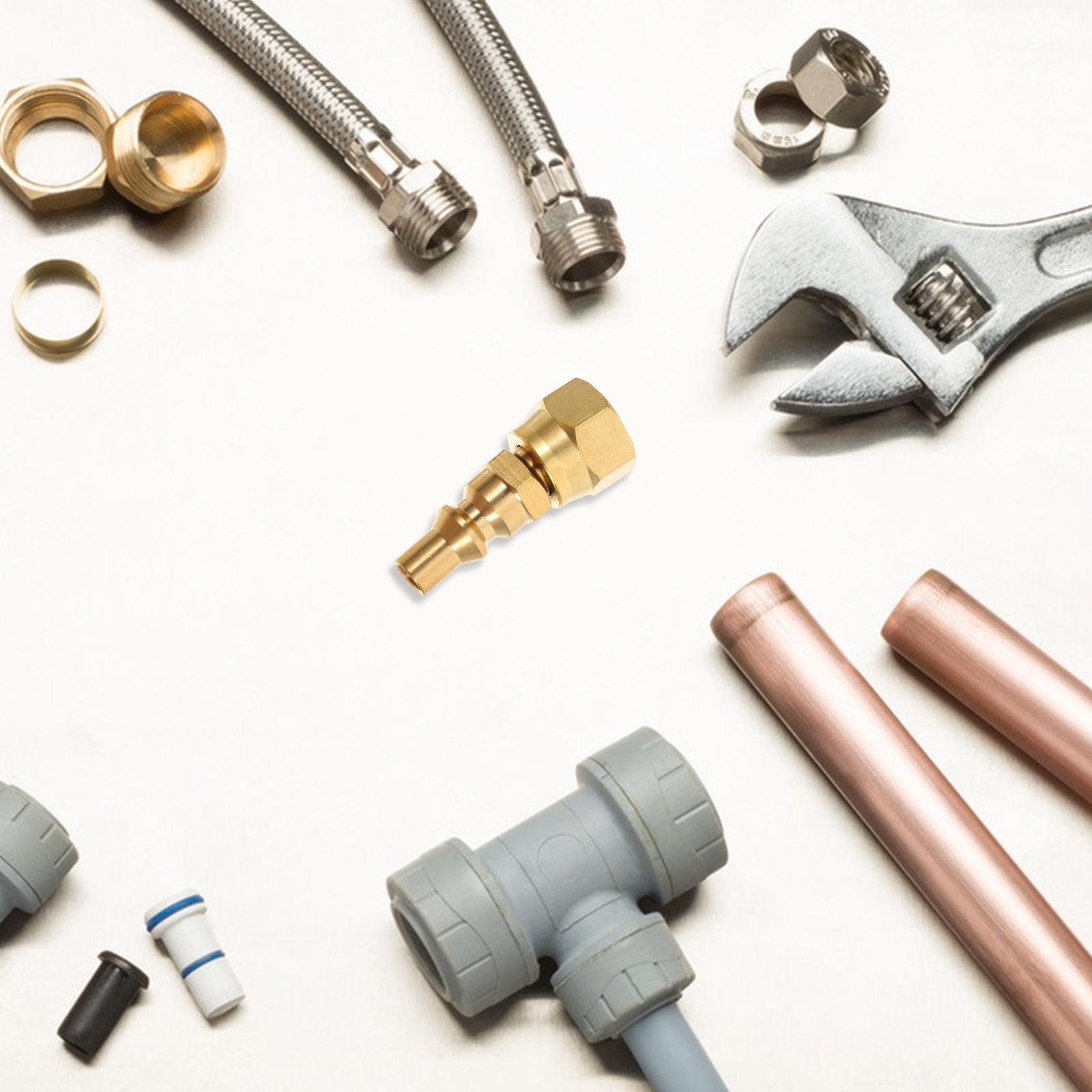 FRCOLOR Propane Quick Connect Adapter For Bbq Grills And Fireplaces 1/4 ...