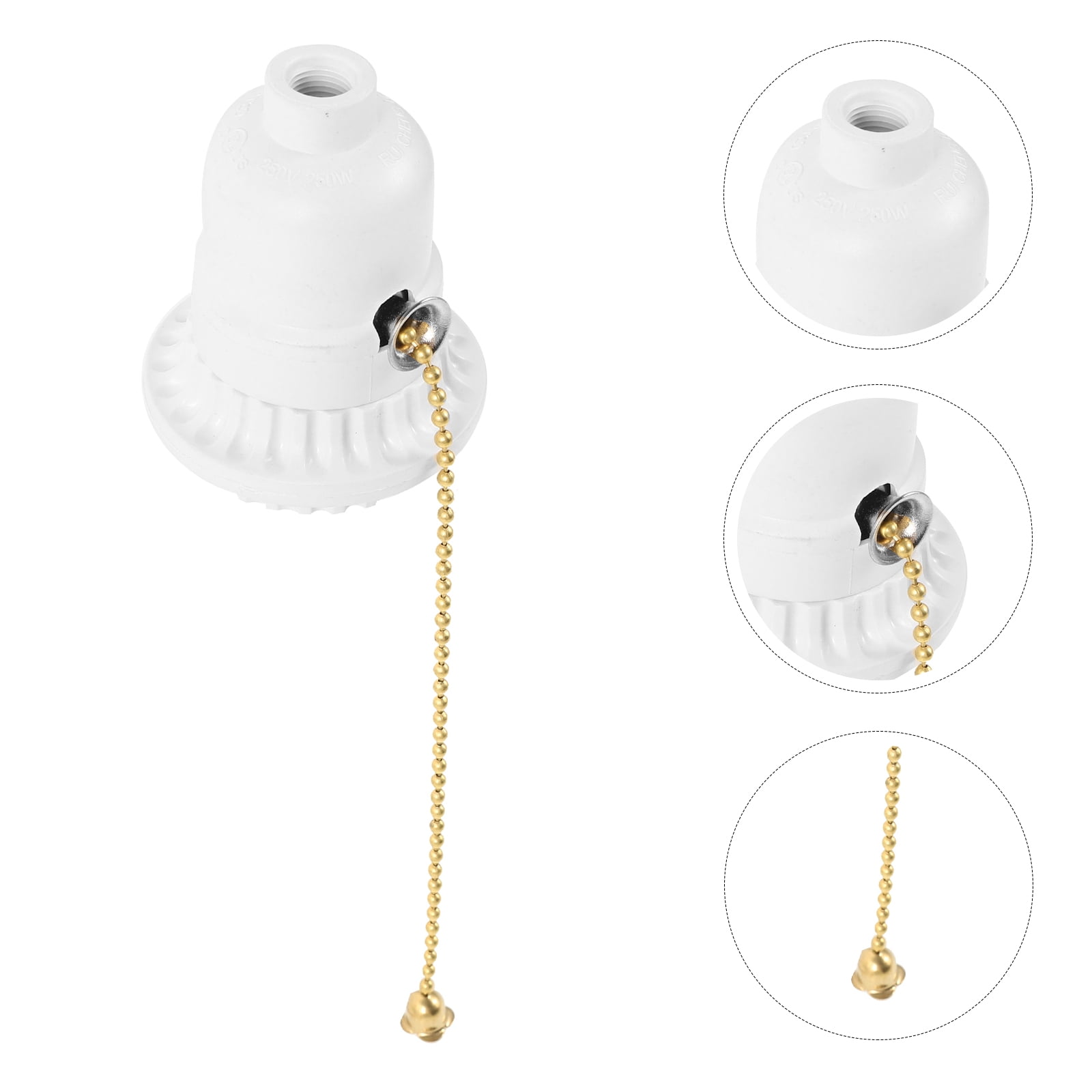 FRCOLOR Pullswitch Lamp Holder 1Pack Adjustable Lamp Angle Gold Double ...