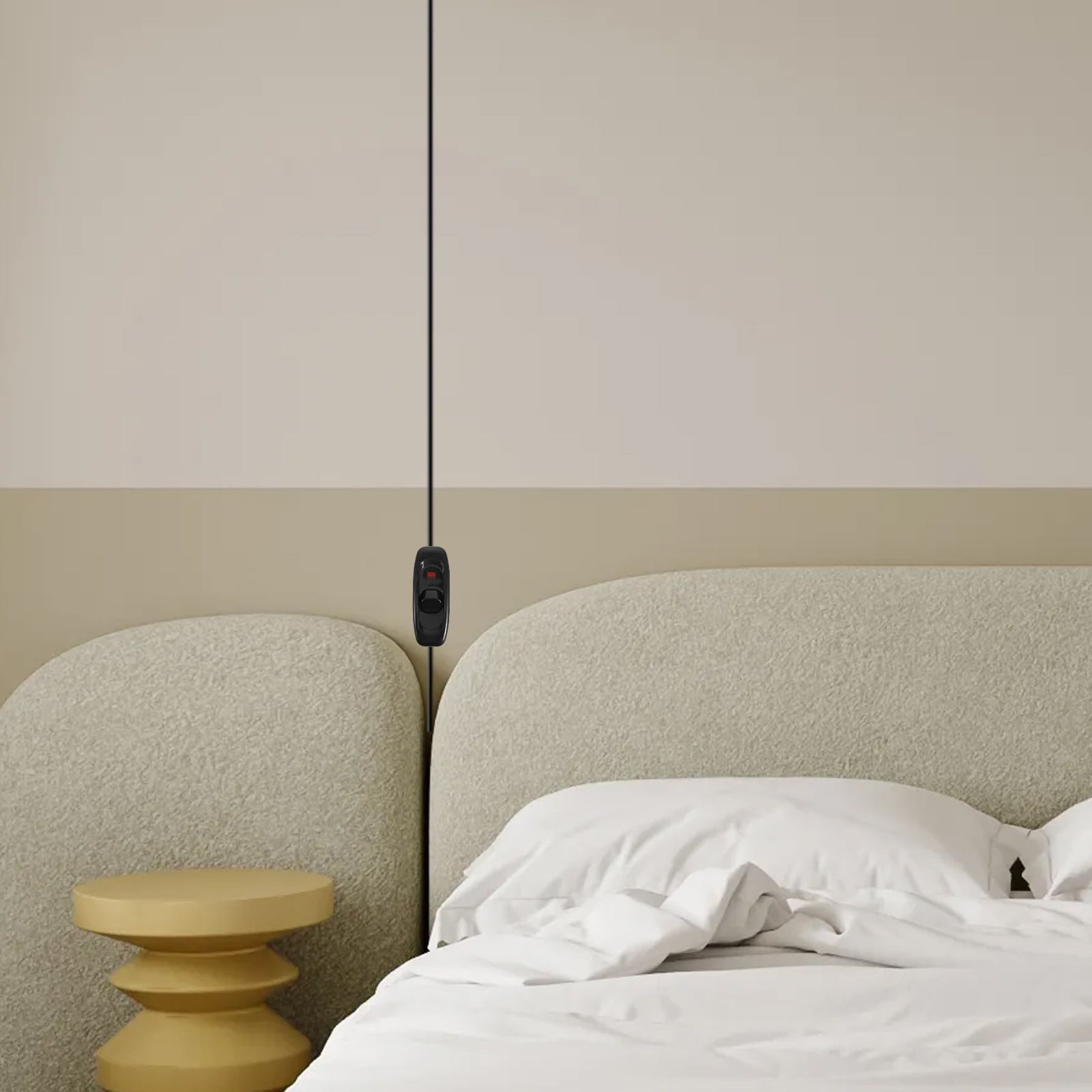 FRCOLOR Push Button In-Line Switch with LED Indicator for Table Lamps ...