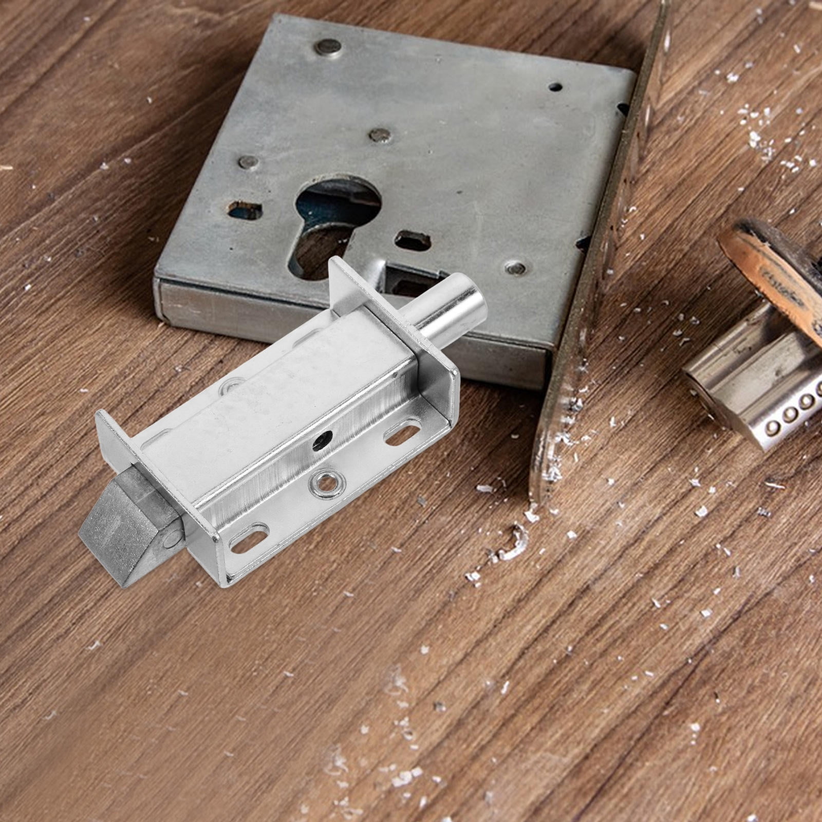 FRCOLOR Push-Pull Spring Latch Bolt Door Lock Iron Spring Loaded Latch ...