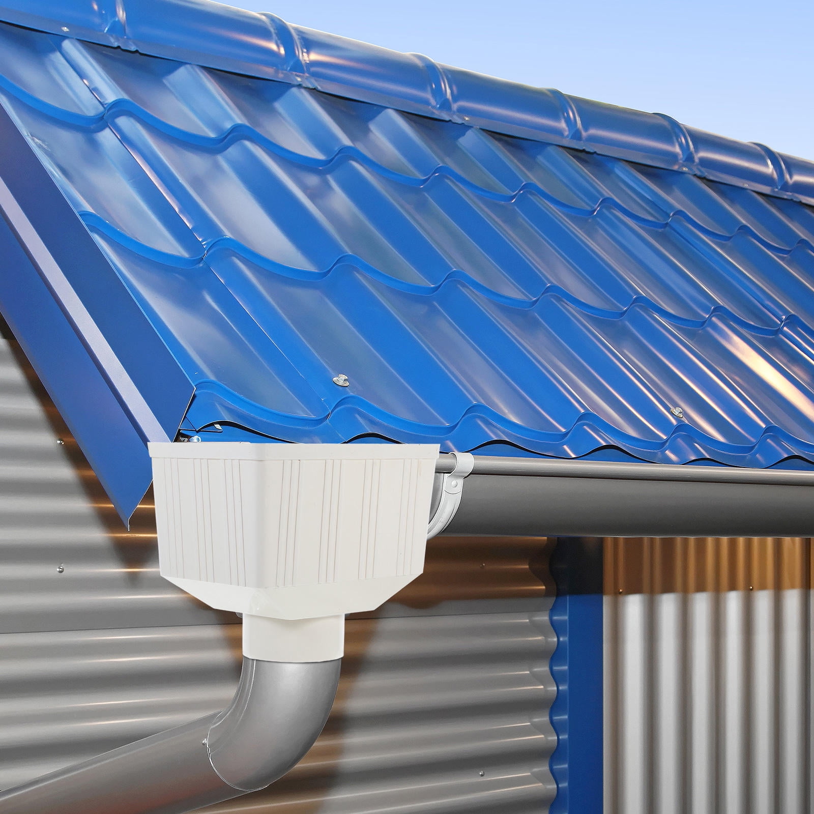 FRCOLOR Pvc Square Rain Gutter Downspout For Rainwater Collection ...