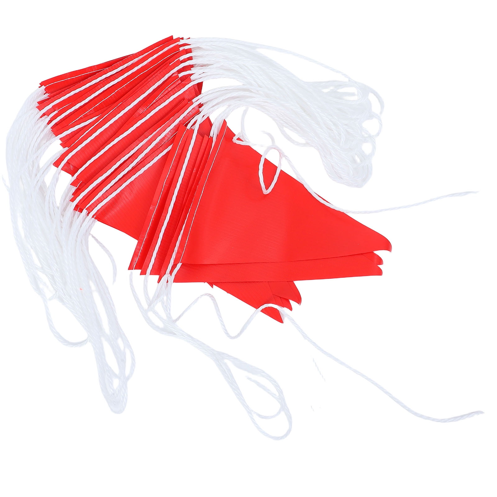 FRCOLOR Quarantine Warning Flag Reflective Rope Guardrail Triangle Red ...