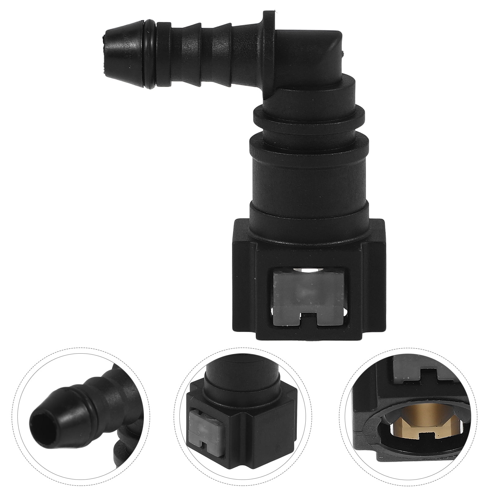 FRCOLOR 1Pcs Hose Connector Black Plastic for Quick Insertion and ...