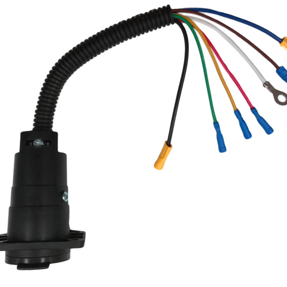 FRCOLOR RV Car Trailer Plug 7 Pin Connector 7 Way RV Trailer Light Plug ...