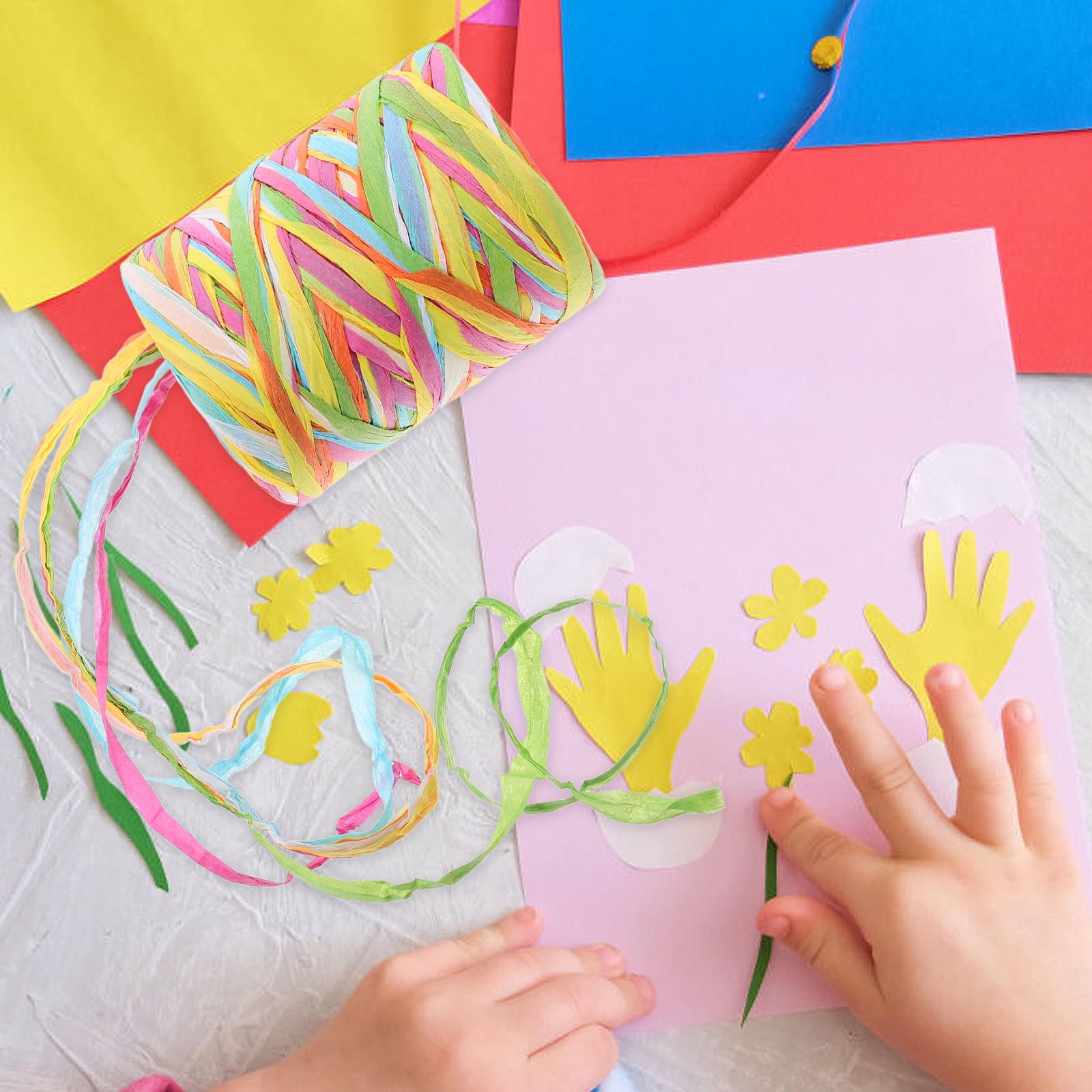 FRCOLOR Raffia Rope Paper Cord Paper Rope Drawing Line Child 80.00X0 ...