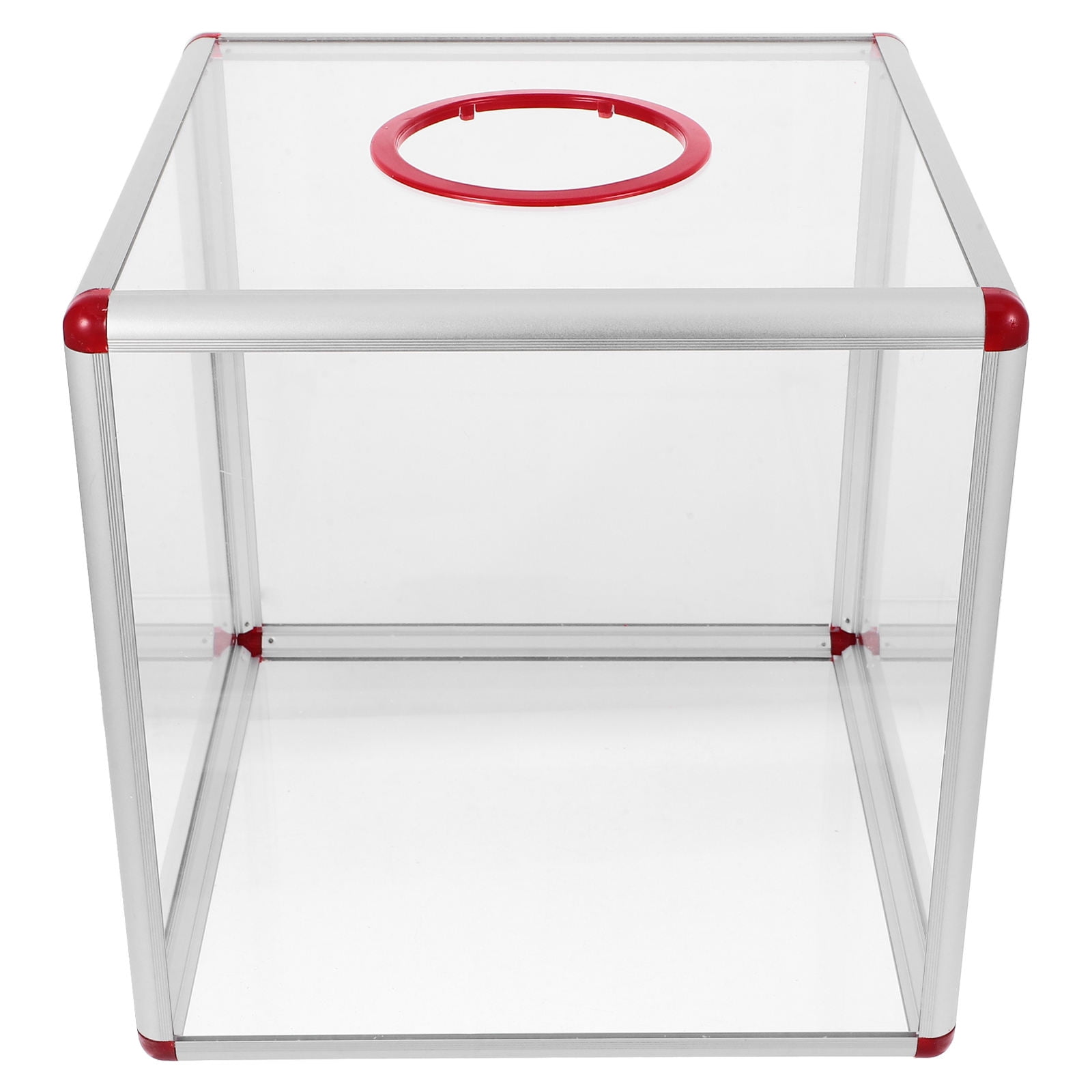 FRCOLOR Raffle Ball Game Box Aluminum Acrylic Donation Ballot Box Clear ...