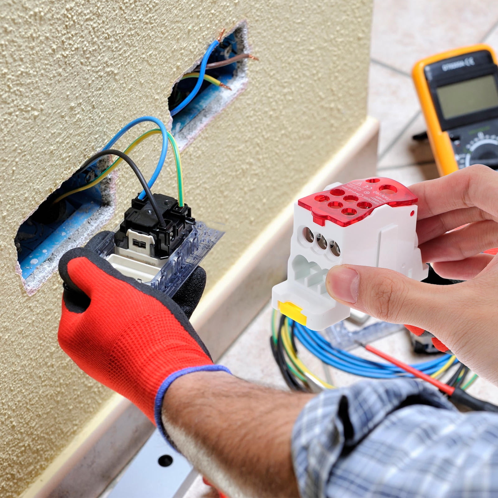 FRCOLOR Rail Installation Terminal Box Din Rail Terminal Block Power ...