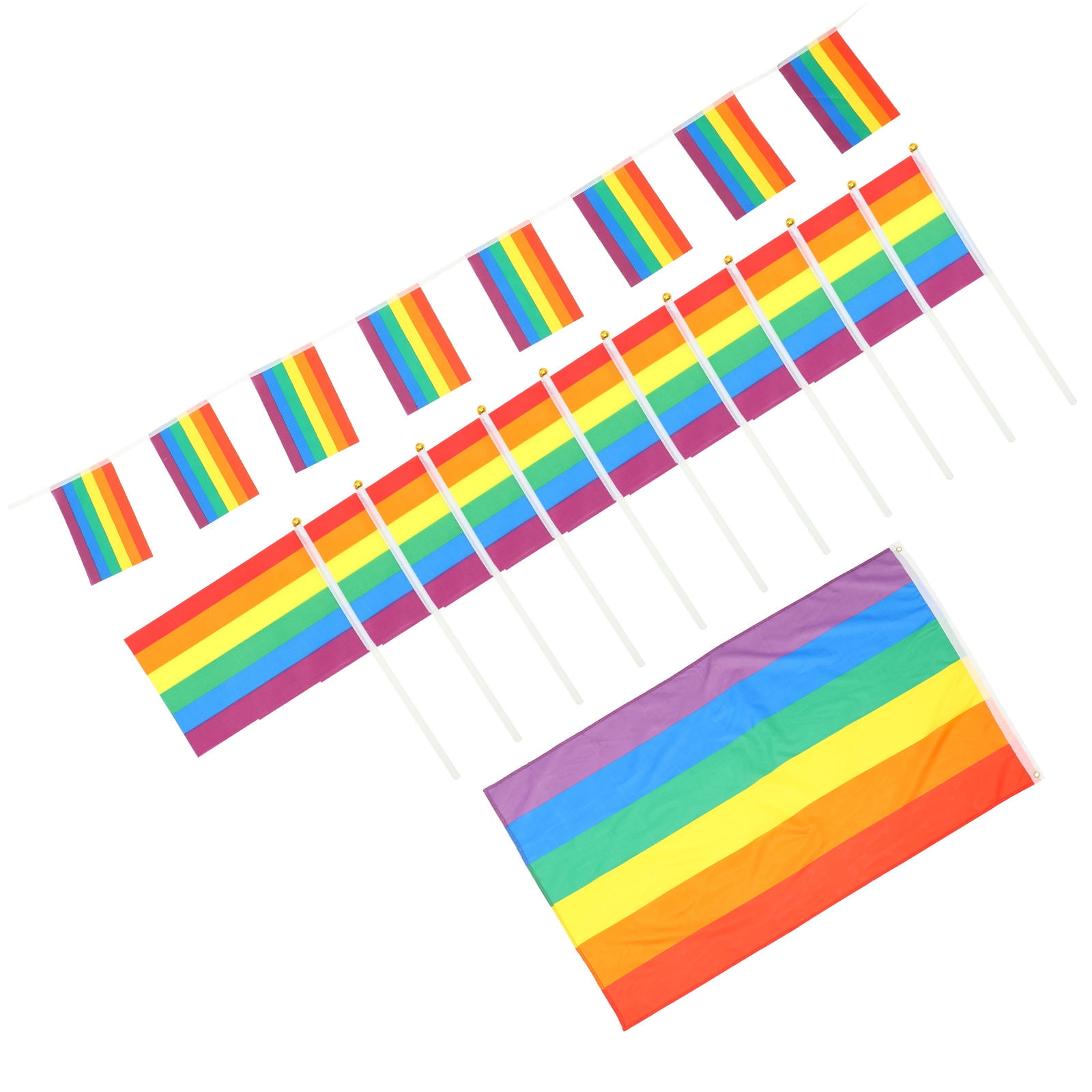 FRCOLOR Rainbow Flag Set Gay Decoration Pride Flags Party Decorations ...