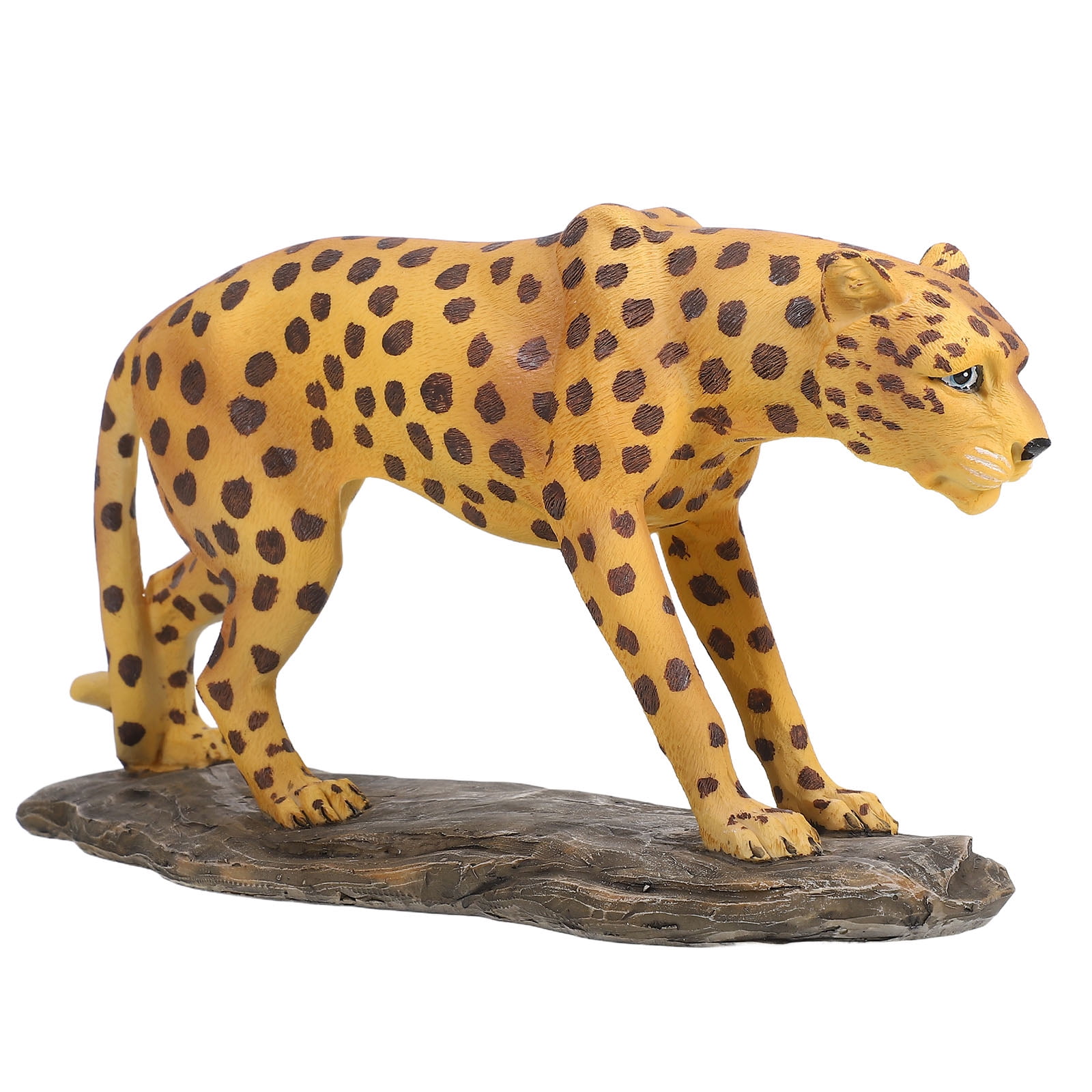 FRCOLOR Realistic Leopard Sculpture Resin Animal Statue Leopard Art ...