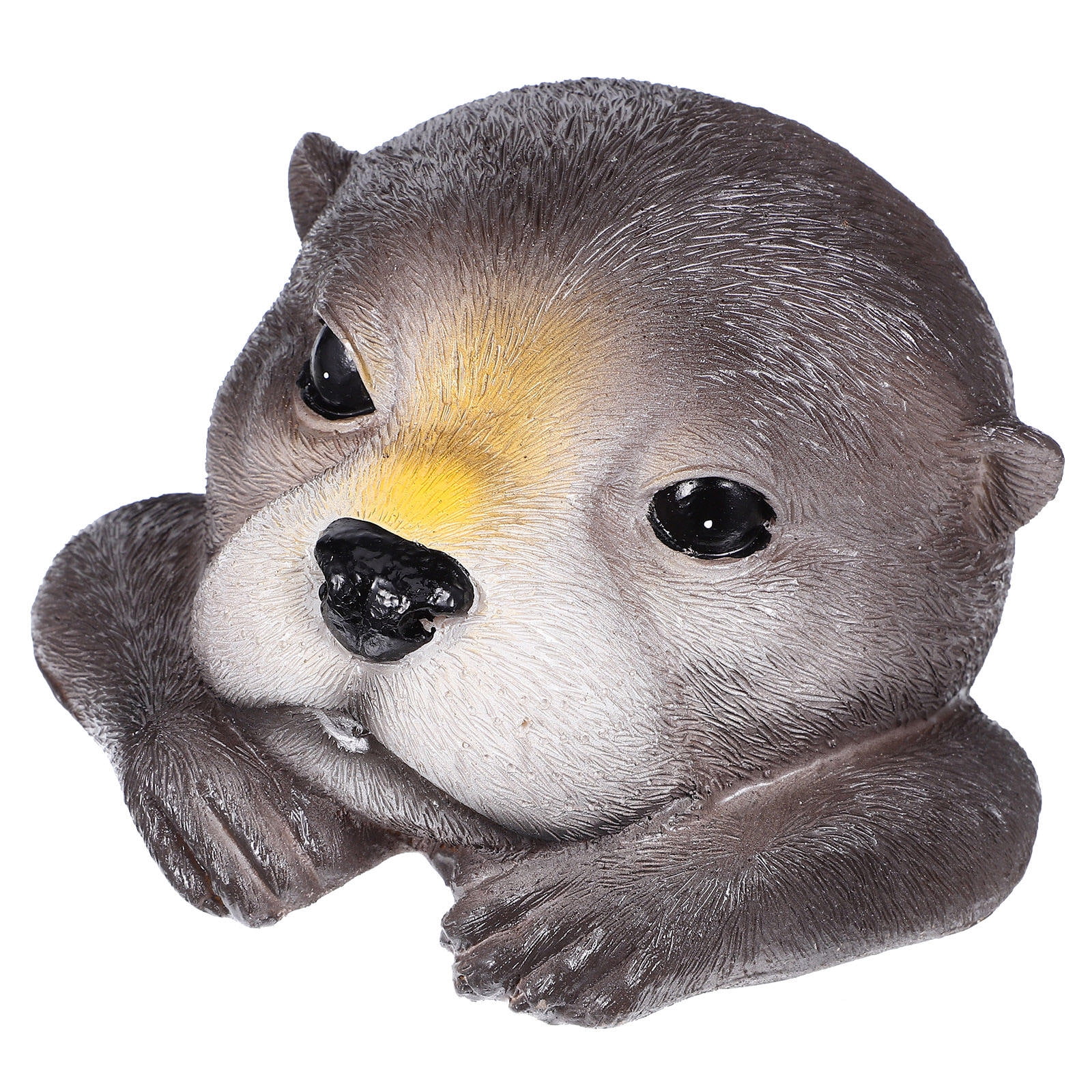 FRCOLOR Realistic Otters Sculpture Floating Animal Statue for Garden ...