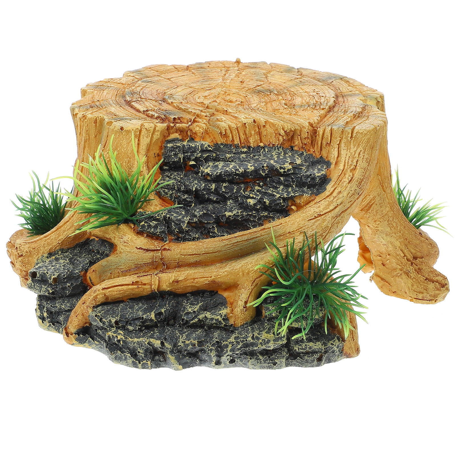 FRCOLOR Realistic Resin Coffeecolored Basking Platform for Aquatic ...