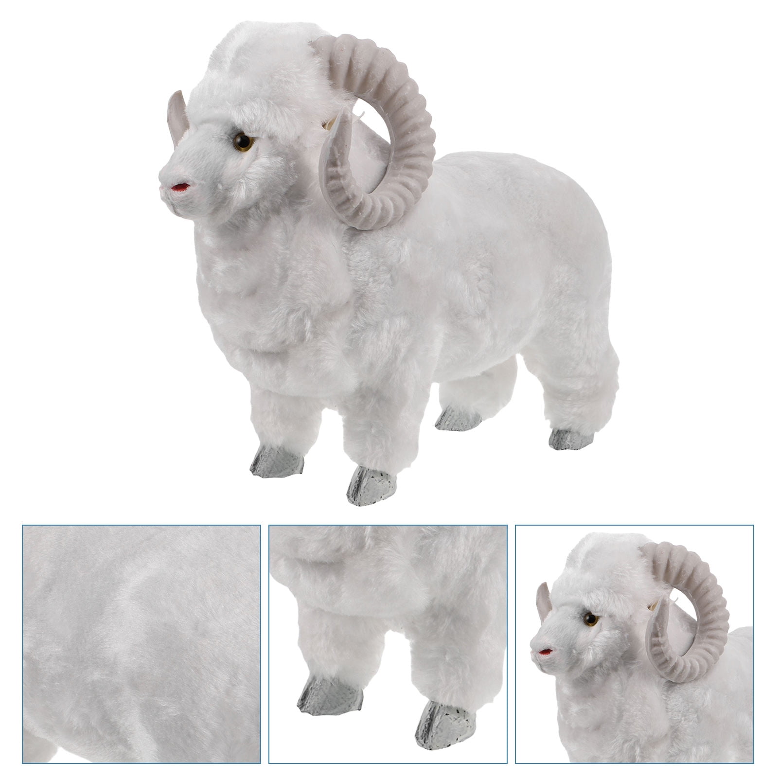 FRCOLOR Realistic Sheep Figurine with Sound Soft Simulation Artificial ...