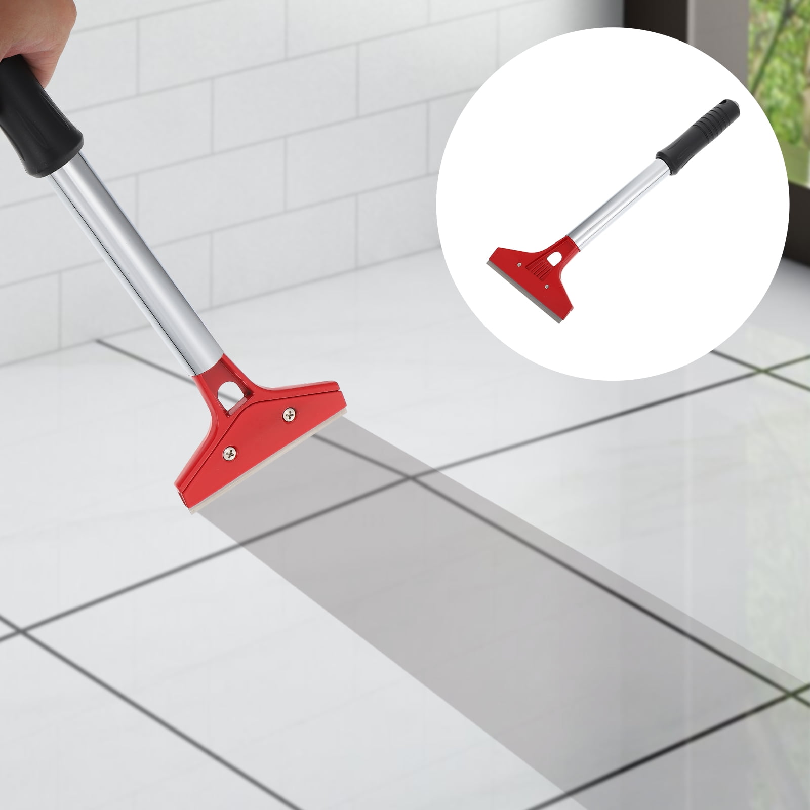 FRCOLOR Red Multipurpose Tile Scraper with Ergonomic Handle for ...