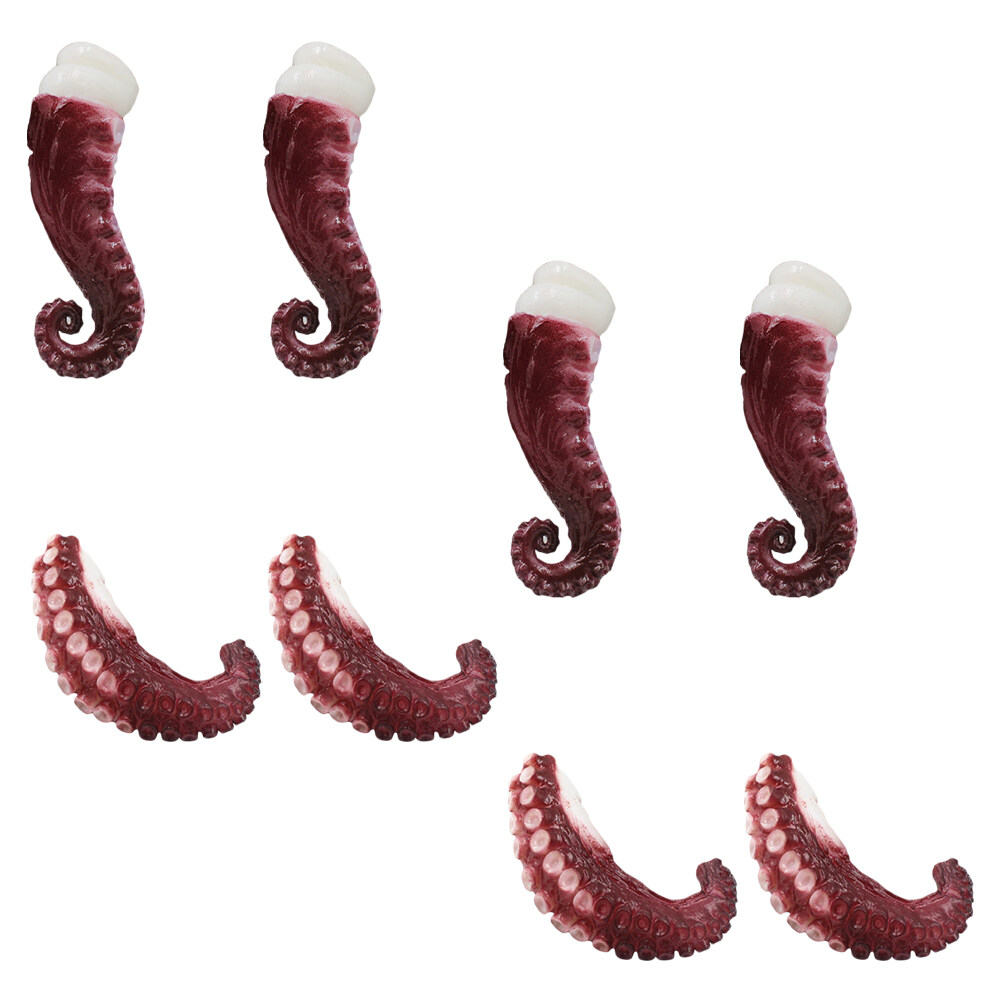 FRCOLOR Red Simulation Octopus Claws PVC Seafood Model Decoration for ...