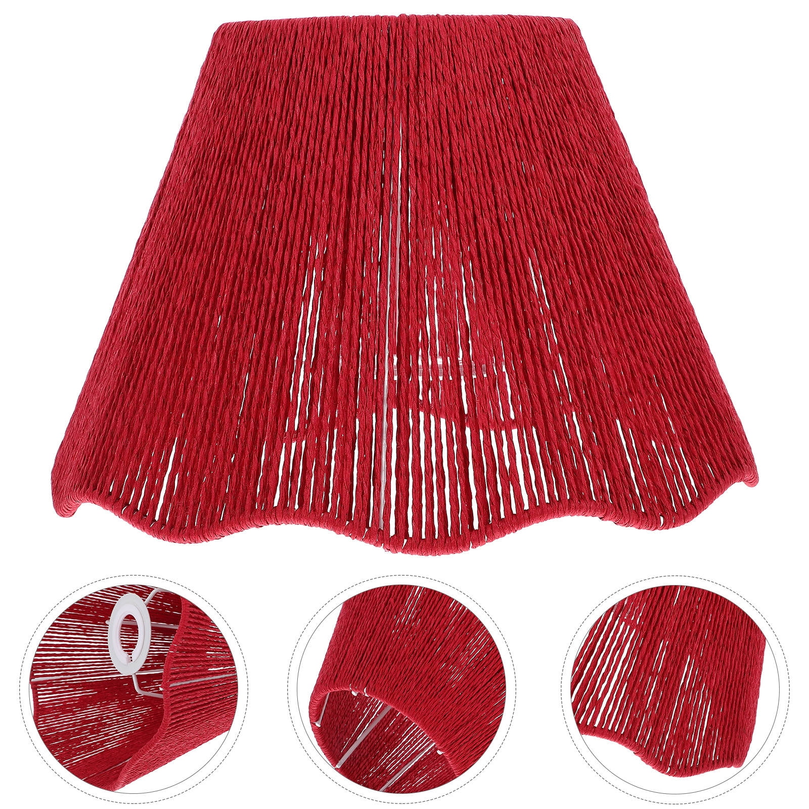 FRCOLOR Replacement Paper Rope Lampshade Work 22.00X15.00X11.50CM Red ...