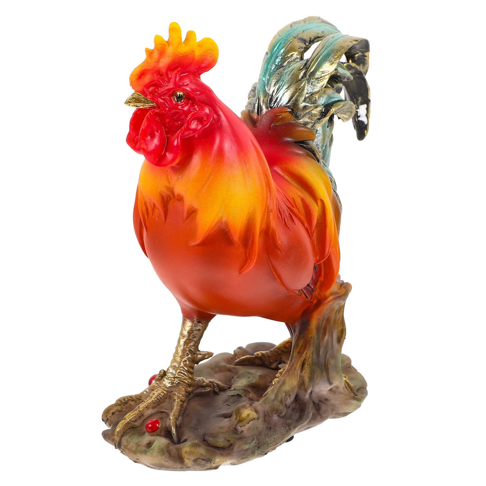 FRCOLOR Resin Rooster Statue Rooster Model Sculpture Simulated Rooster ...