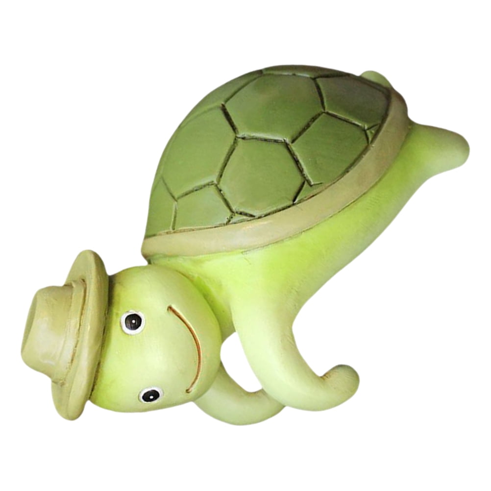 FRCOLOR Resin Turtle Pot Decoration Cute Climbing Tortoise Ornament for ...