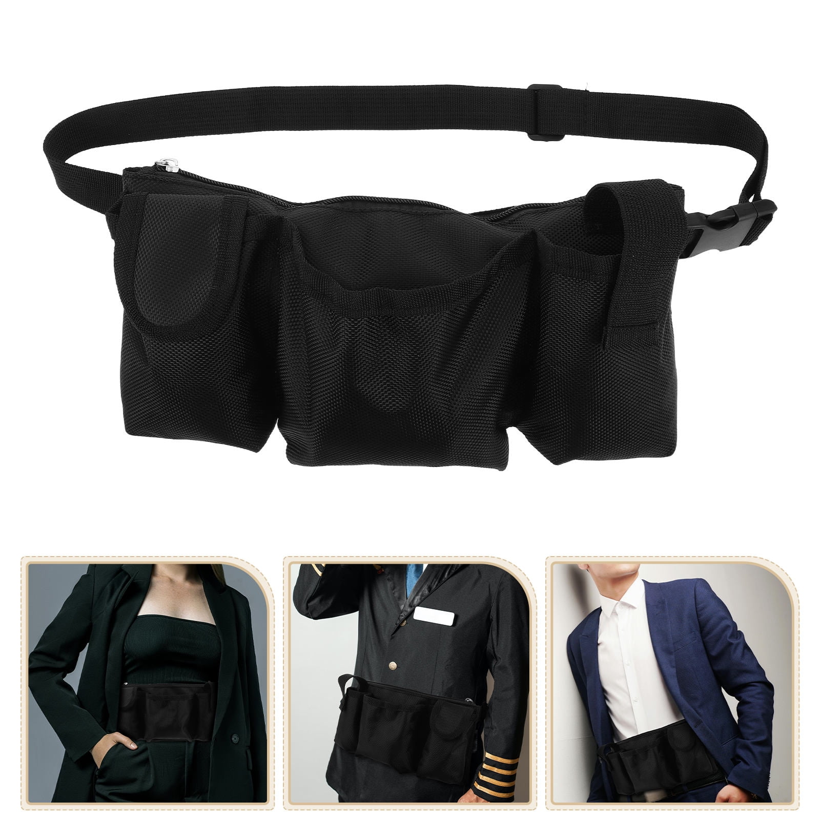 FRCOLOR Restaurant Waiter Waist Money Pouch Bag Serving Apron ...