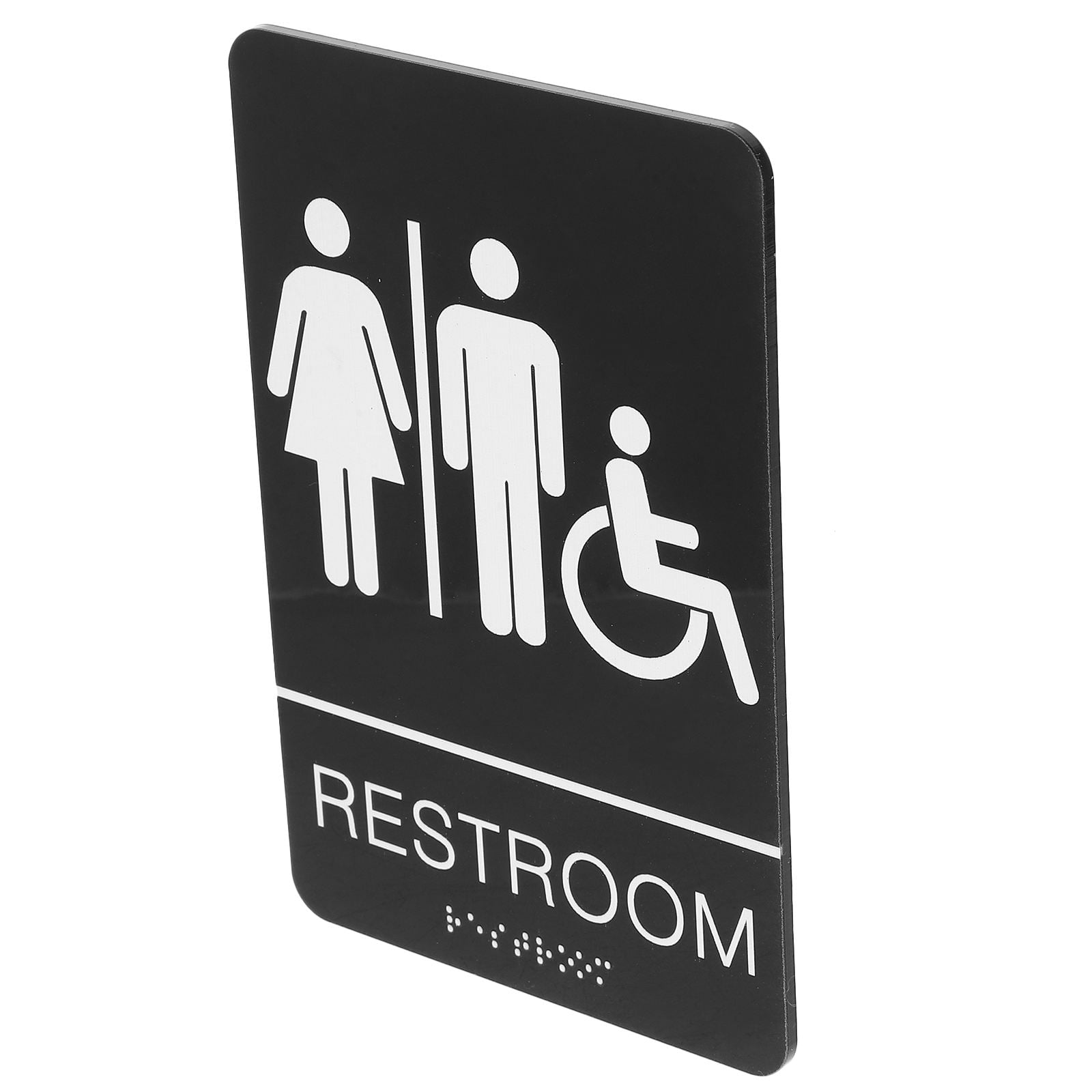 FRCOLOR Restroom Sign Acrylic Restroom Bathroom Sign Unisex Restroom ...