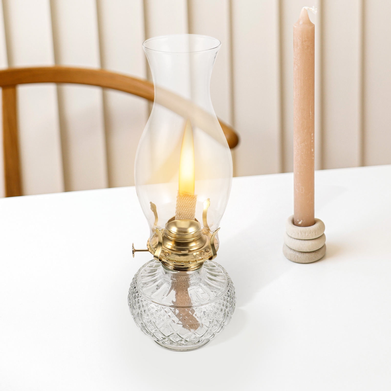 FRCOLOR Retro Kerosene Glass Kerosene Lamp Vintage Oil Lantern Desktop ...