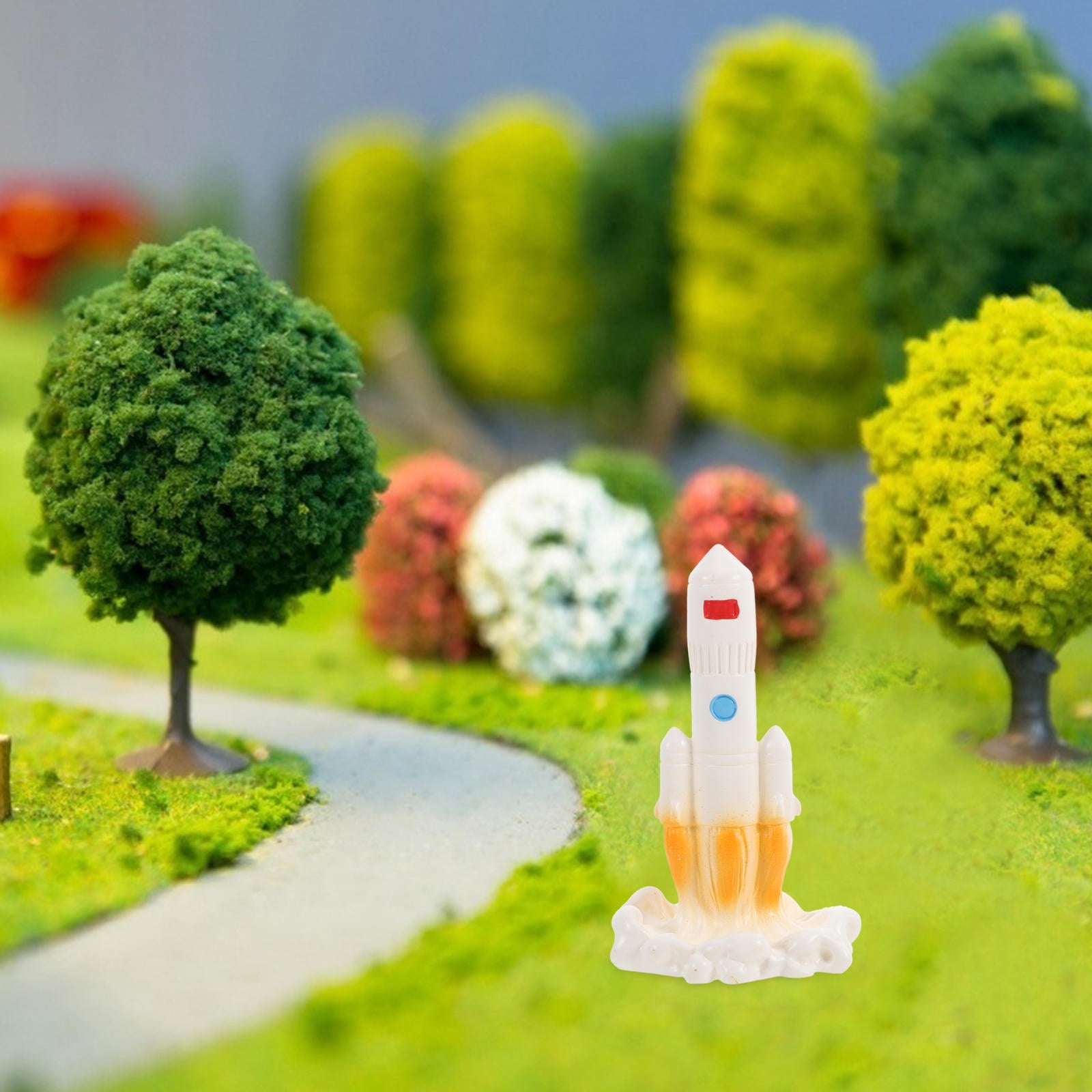 FRCOLOR Rocket Figurines for Bedroom Rocket Cake Decorations Space Mini ...