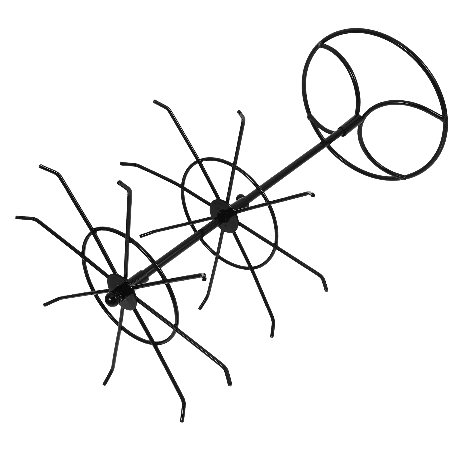 FRCOLOR Rotating Keychain Display Stand Metal Jewelry Organizer Spinner ...