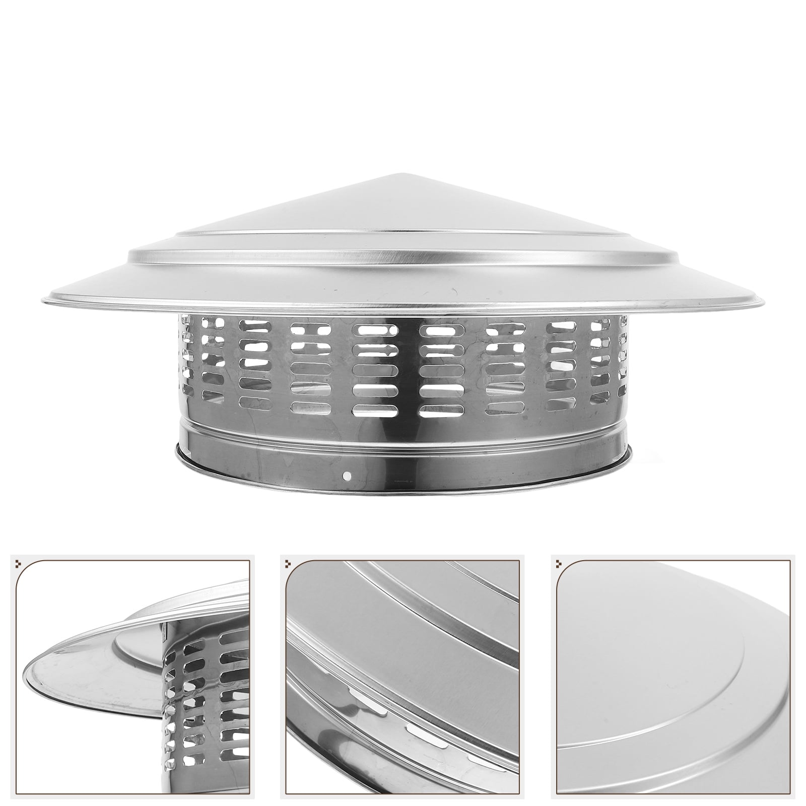 FRCOLOR Stainless Steel Chimney Cap 15 Inch Round Metal Cap for Roof ...