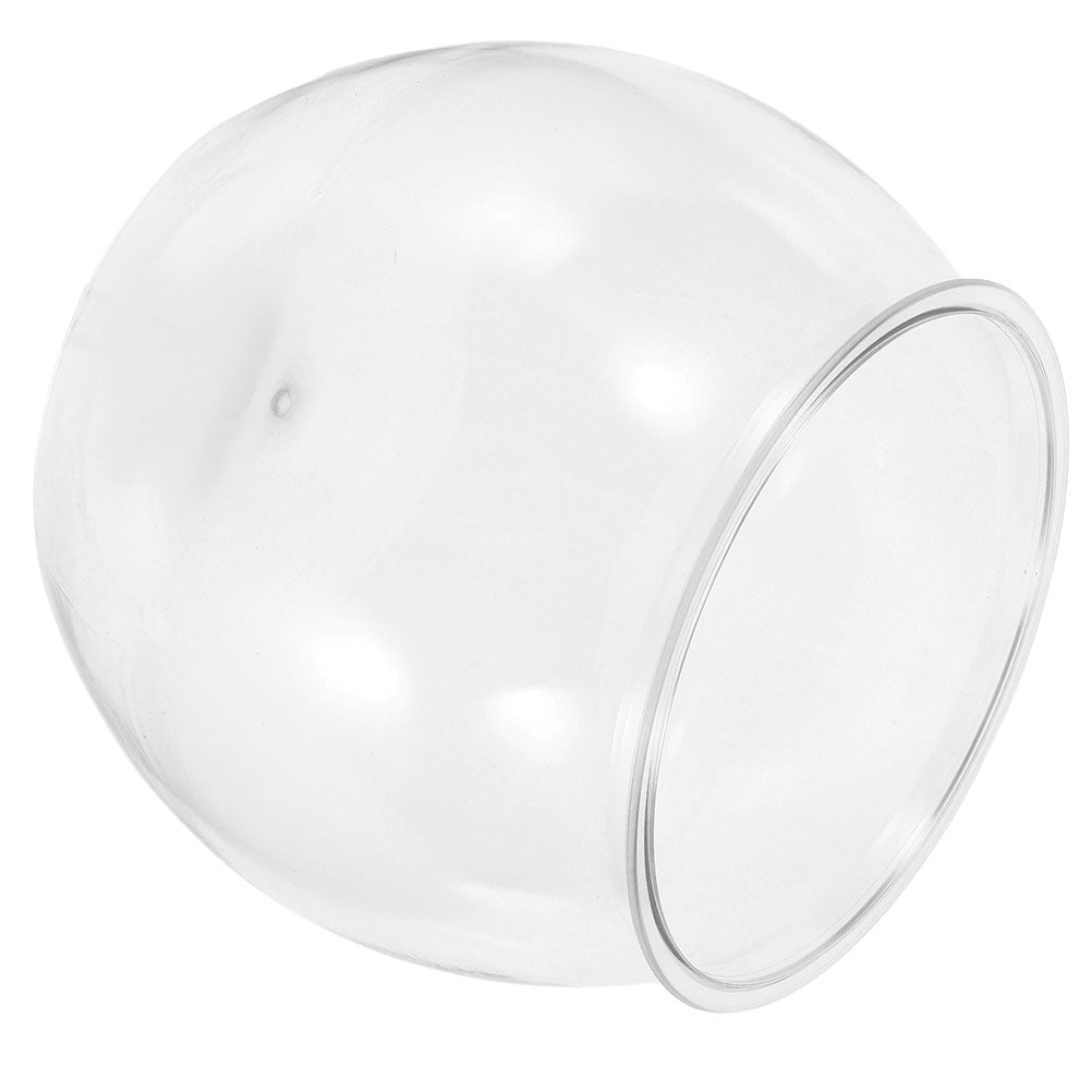 FRCOLOR Round Fish Bowl Unbreakable Plastic Betta Tank Globe Desktop ...