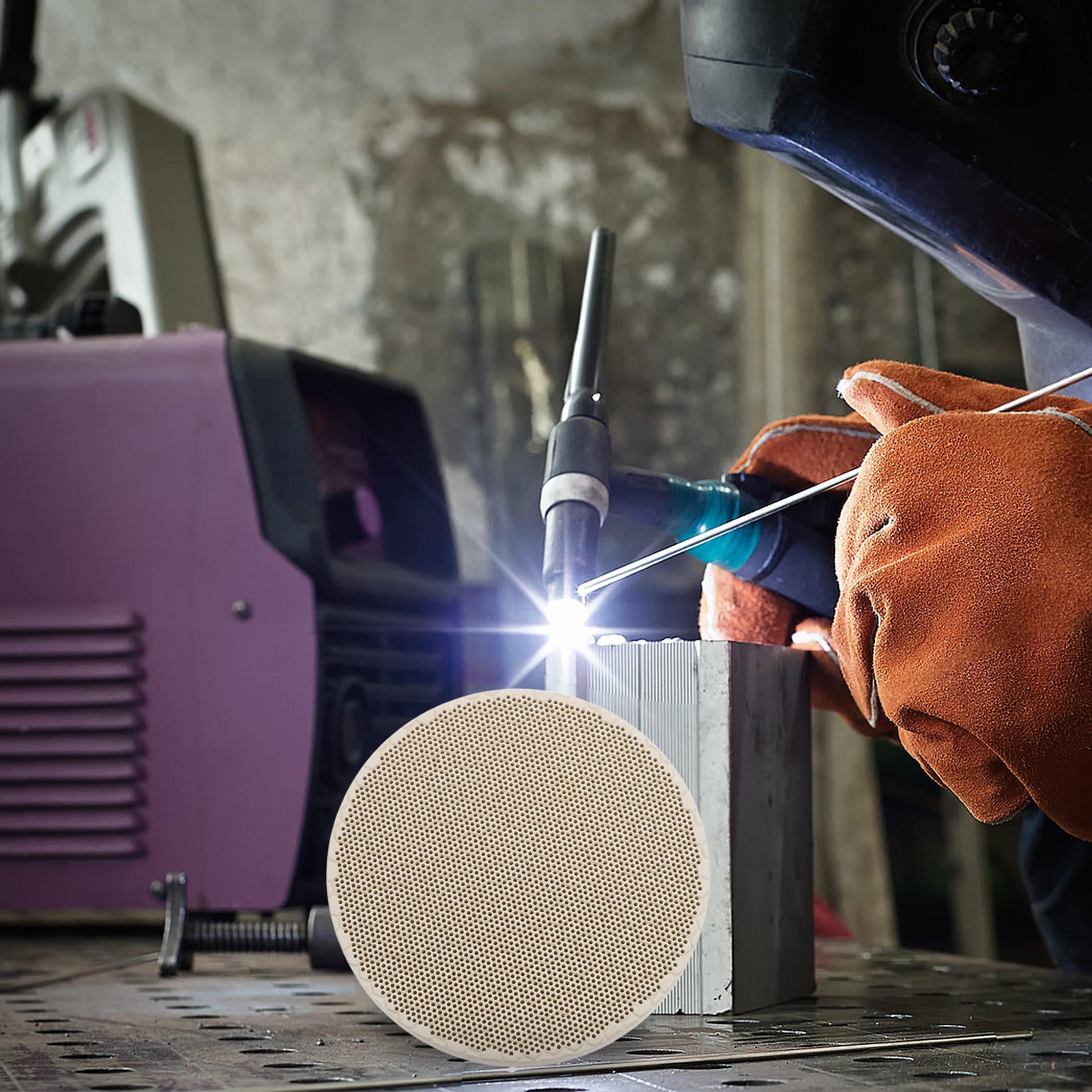 FRCOLOR Round Honeycomb Ceramic Welding Plate Jewelry Welding Block ...