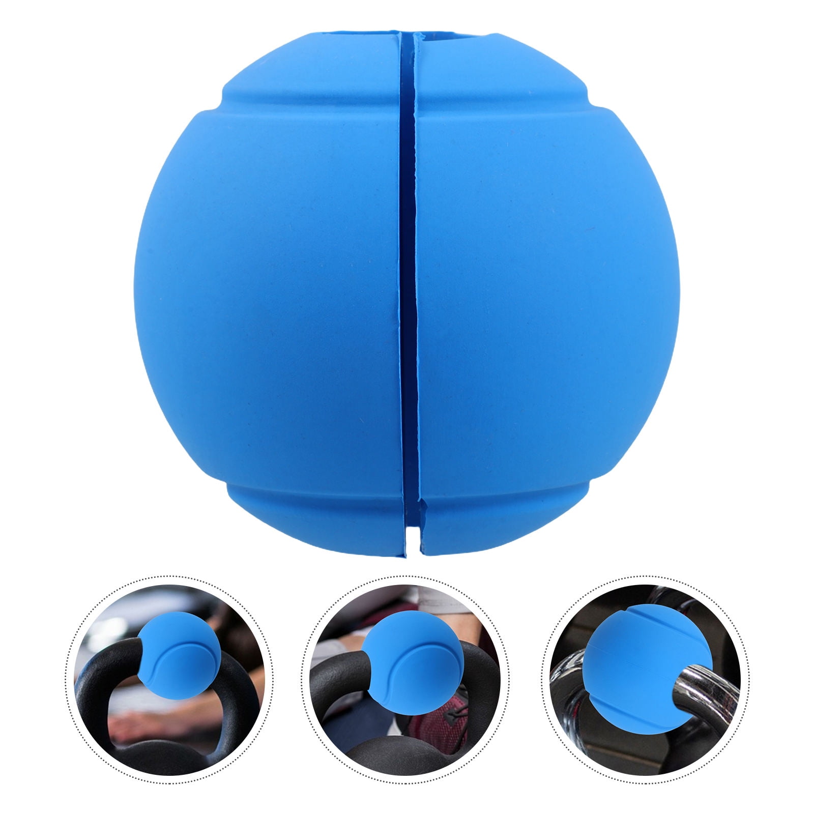 FRCOLOR Round Silicone Barbell Grips For Weightlifting Spherical ...