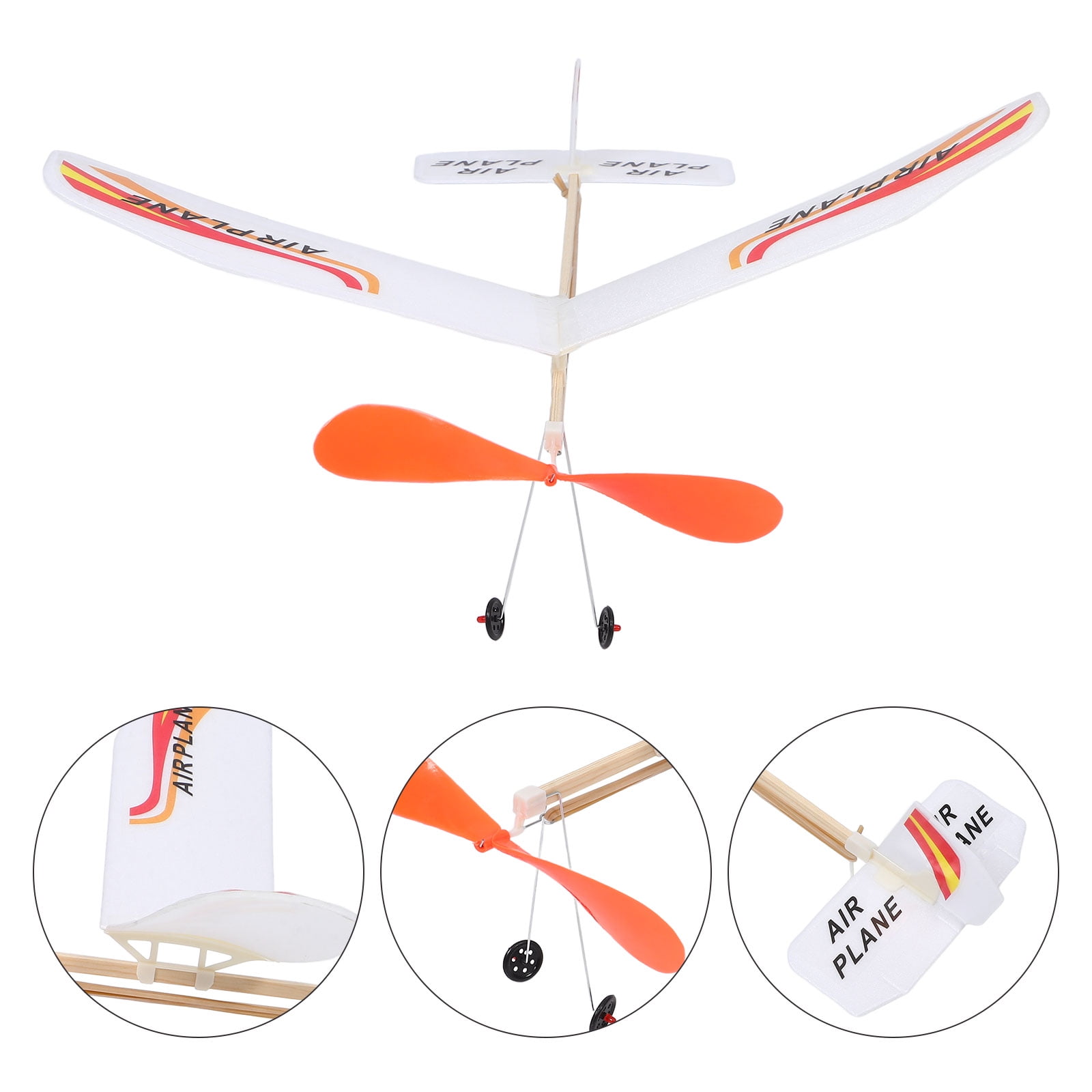 FRCOLOR Rubber Band Powered Airplane Model for Kids Playing Multi Color ...