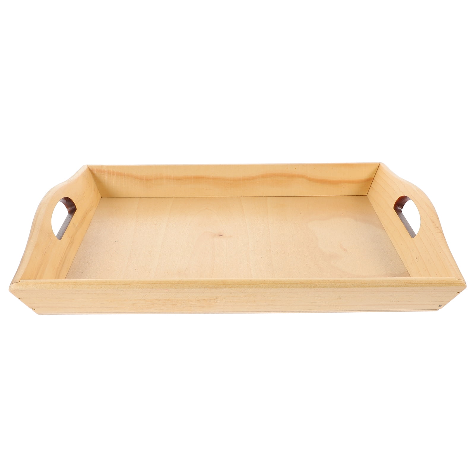 FRCOLOR Rustic Farmhouse Wooden Tray Tea Serving Plate Wood Tray ...