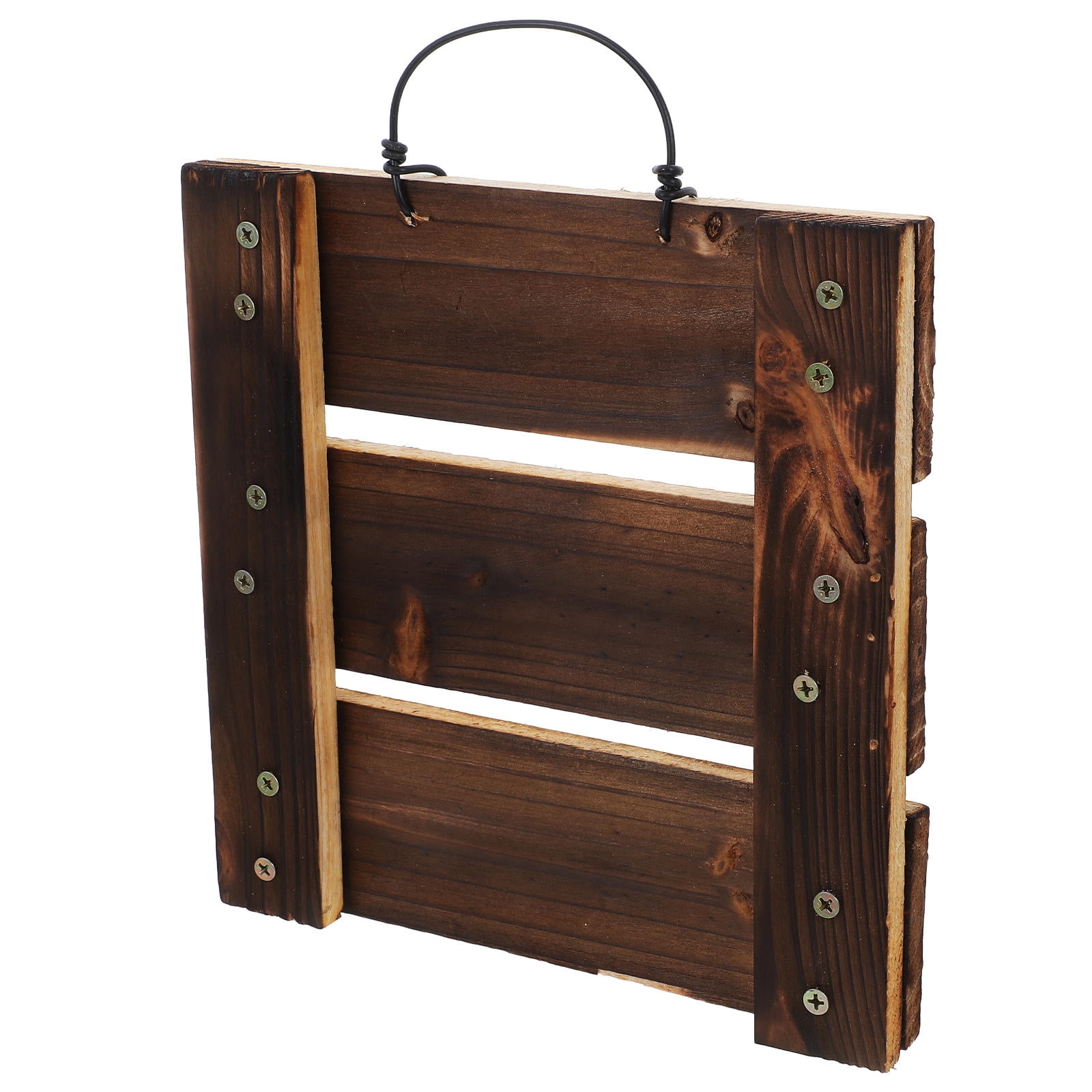 FRCOLOR Rustic Wood Hanging Planter for Home Wall Mount Planter Indoor ...