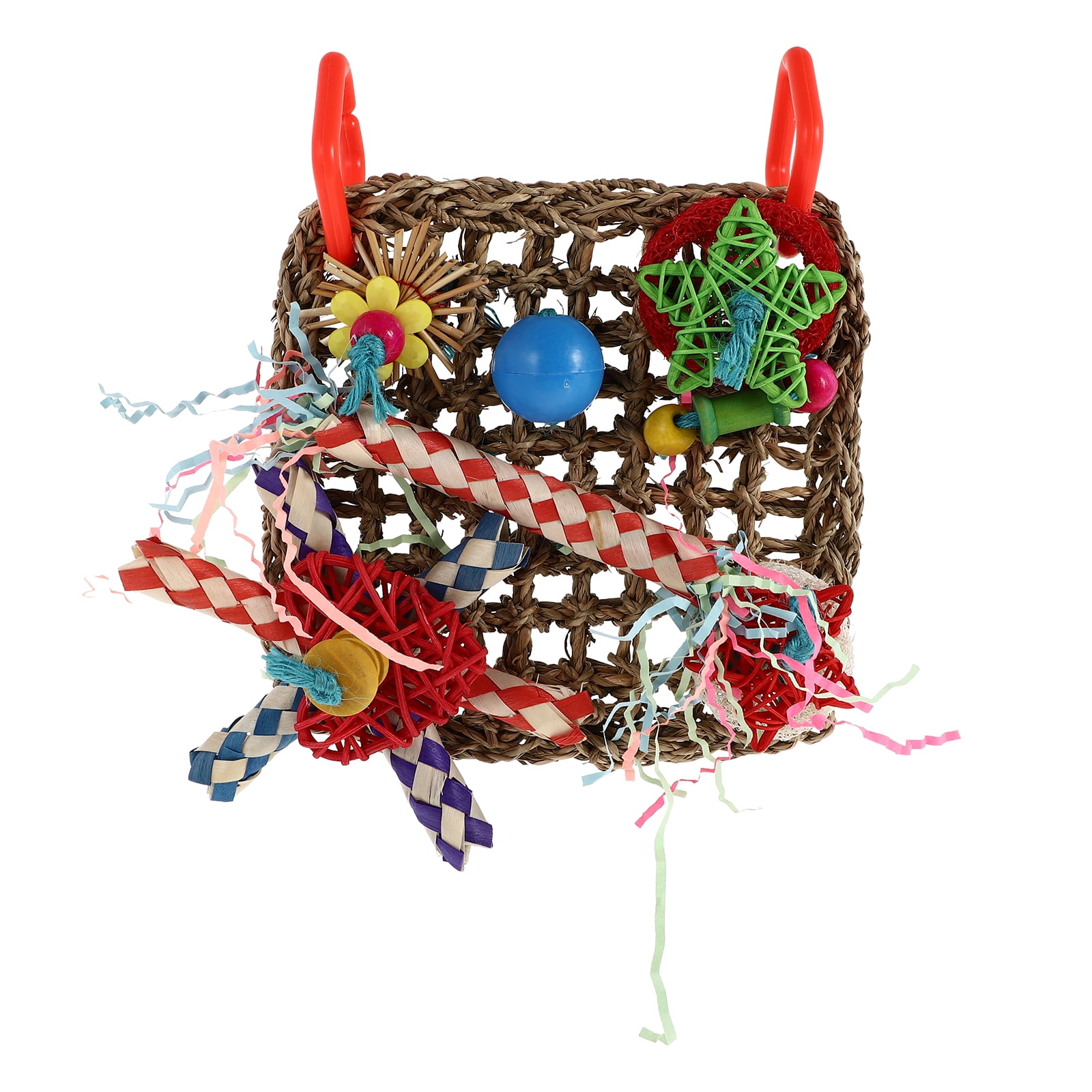 FRCOLOR Seagrass Toys for Birds Cockatiel Cage Parrot Chew Exploring ...