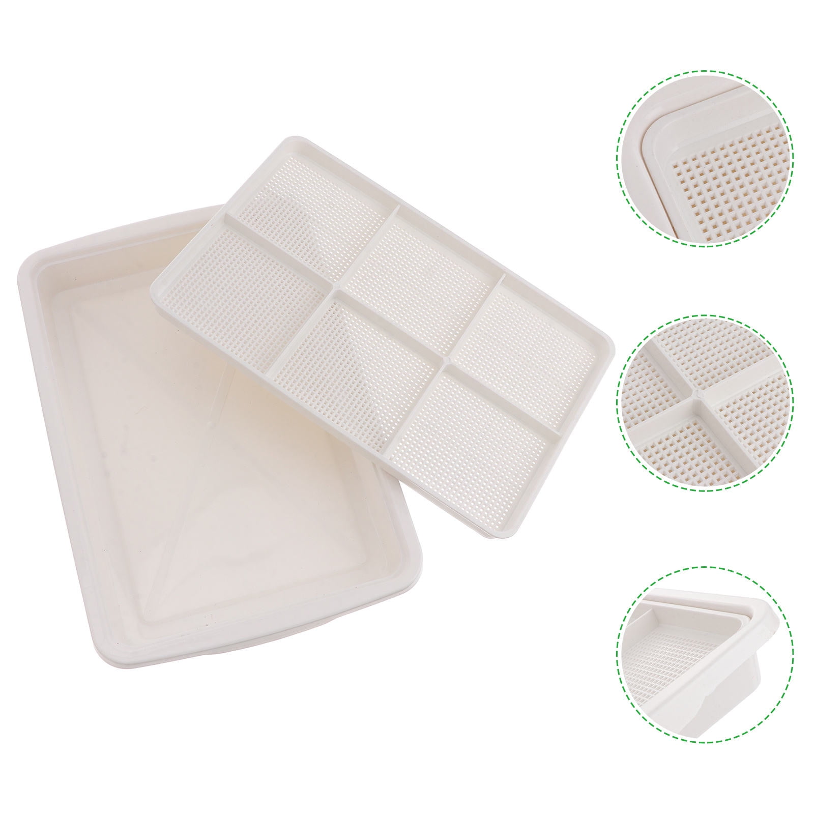 FRCOLOR Seedling Tray Hydroponics Hydraulic Nail Pot Flat Bottom ...
