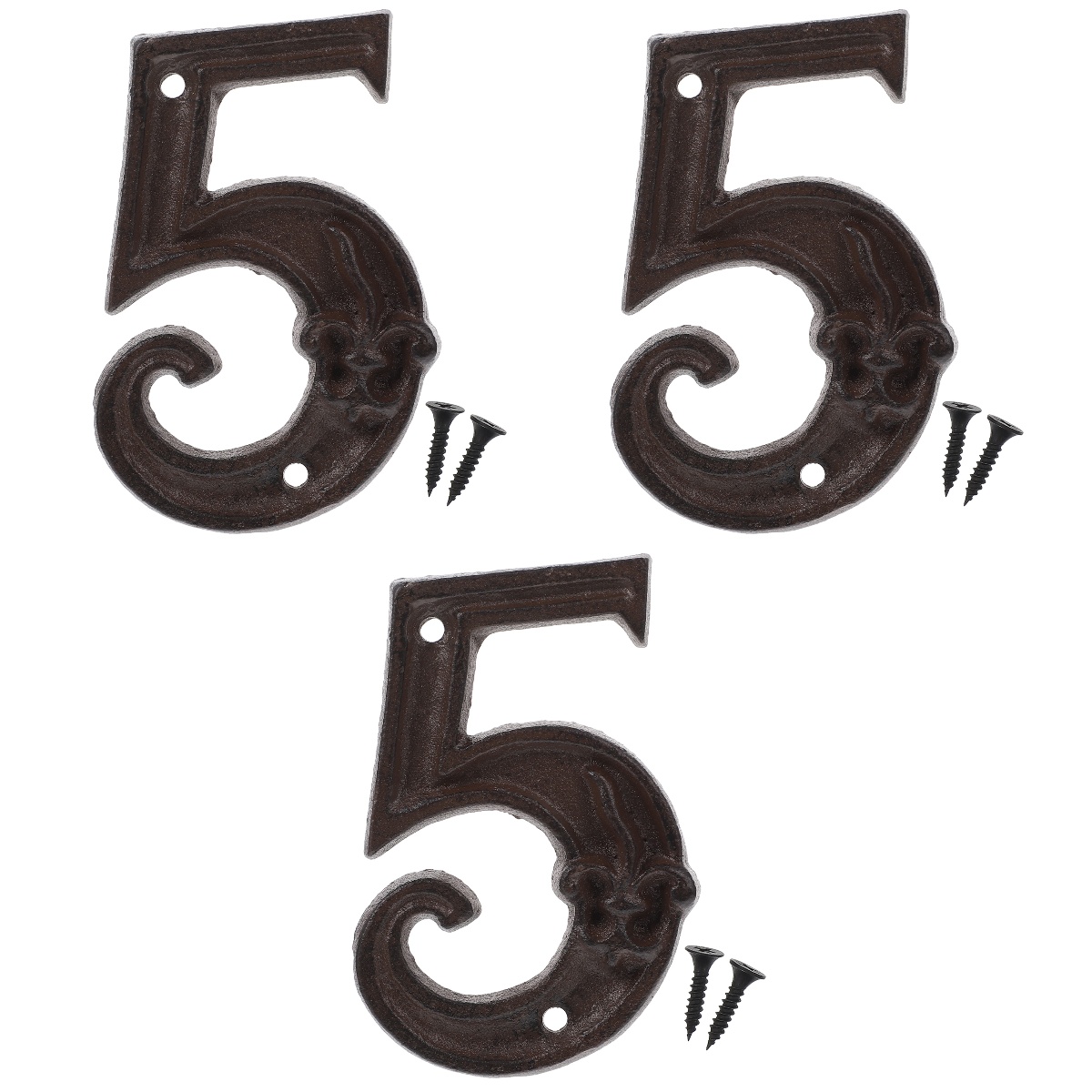 FRCOLOR Set of 3 Door Cast Ironmetaldigital Heavy Duty House Numbers 11 ...