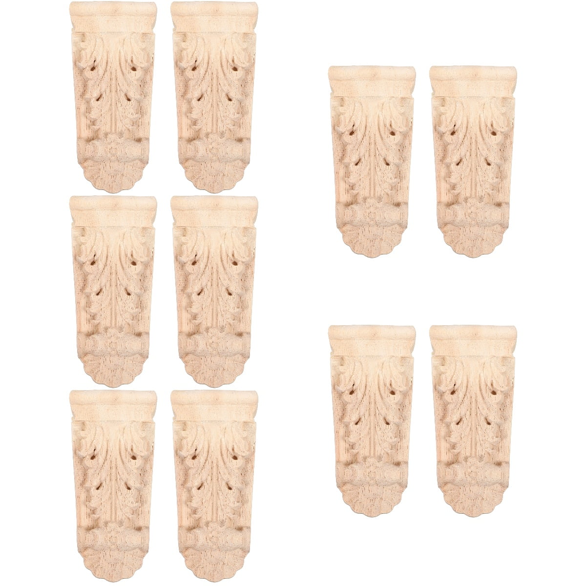 FRCOLOR Set of 5 Carved Column Wooden Shelf Brackets Roman - Walmart.com