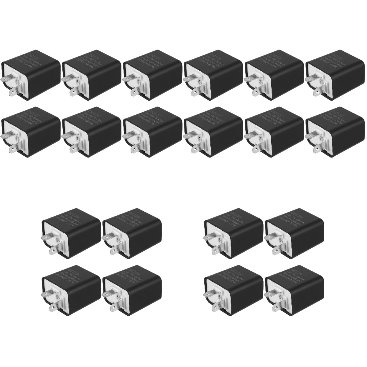 FRCOLOR Set of 5 Relay Digital Flasher LED 2 Pin Quad Motor Bike Black ...