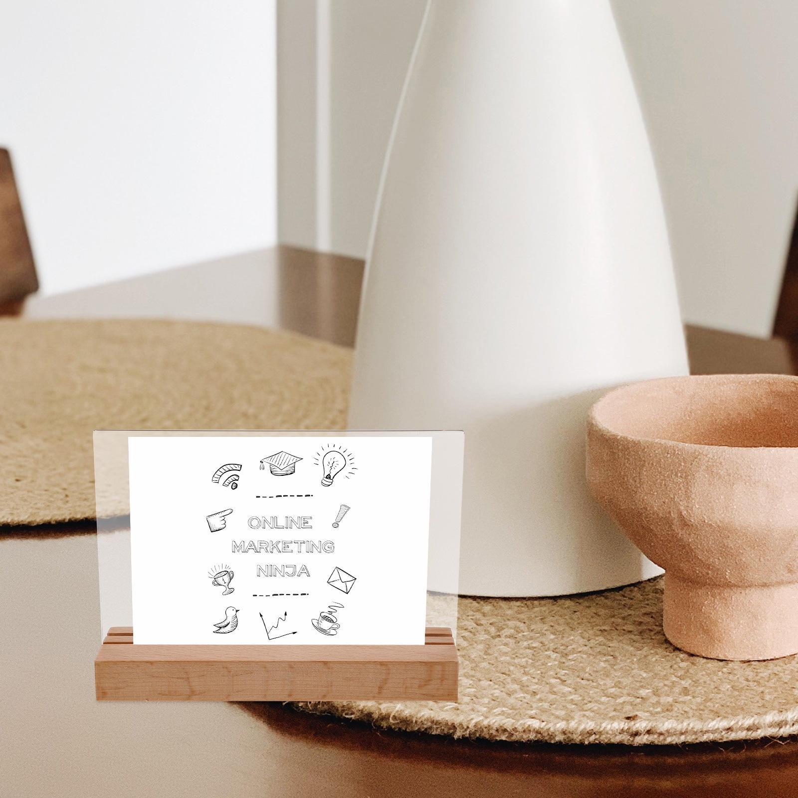 FRCOLOR Sign Display Board Label Showing Stand Price Holder Tag Rack ...