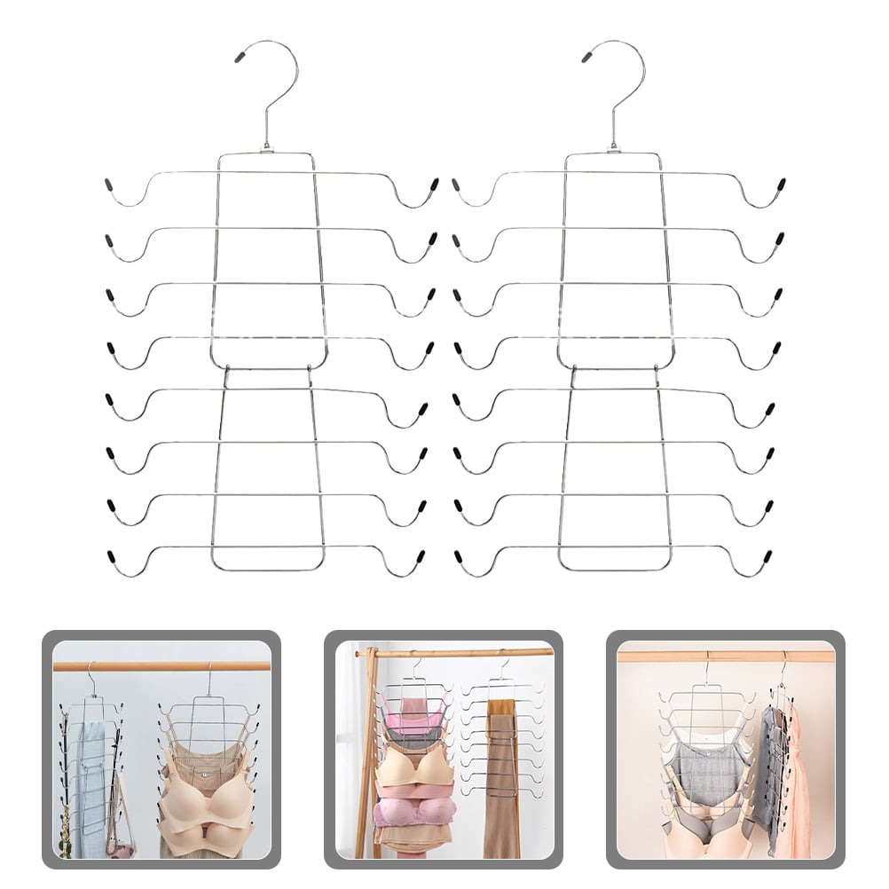 FRCOLOR Silver Bra Hanger with Smooth Edges for Closet Organization ...