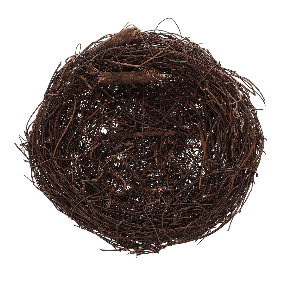 FRCOLOR Woven Rattan Bird Nest Ornament Simulation Decor Model Fake ...